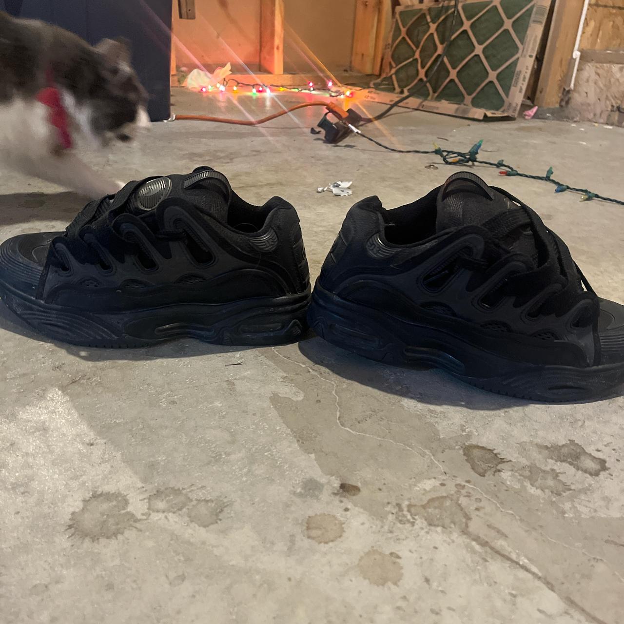 Black and grey chunky Osiris D3 skateboarding... | Depop