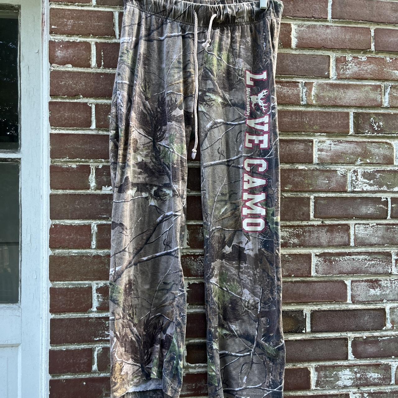super cute trendy camo bootcut sweats with LOVE CAMO... - Depop