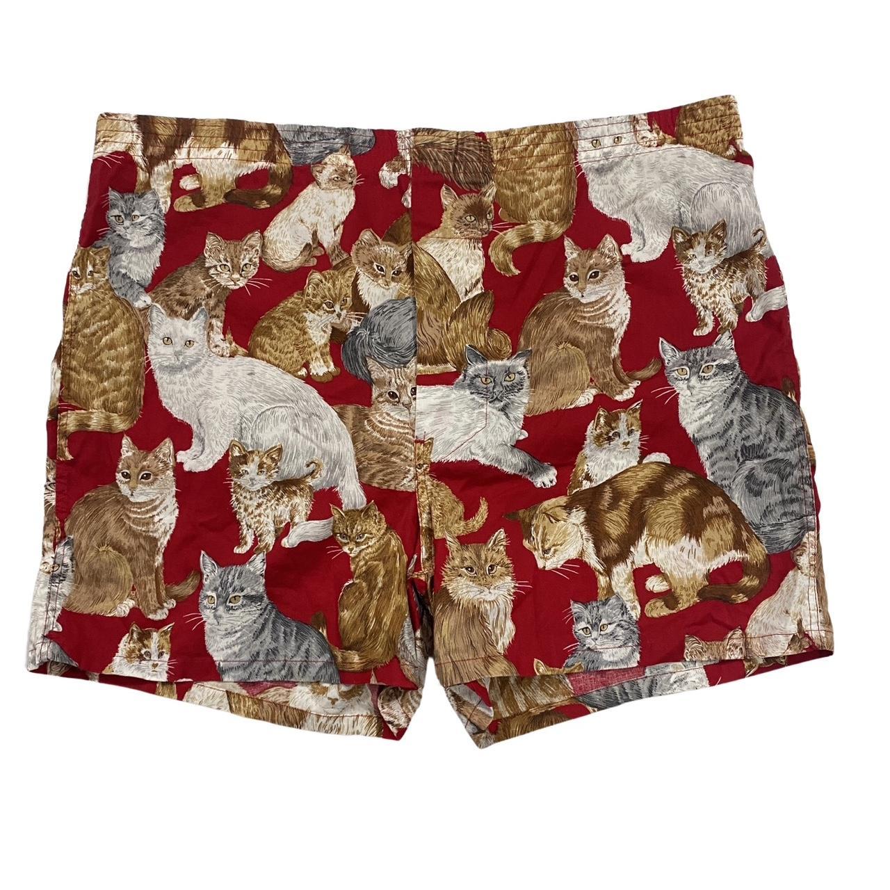 Vintage Charles Goodnight cat print boxers Size... - Depop