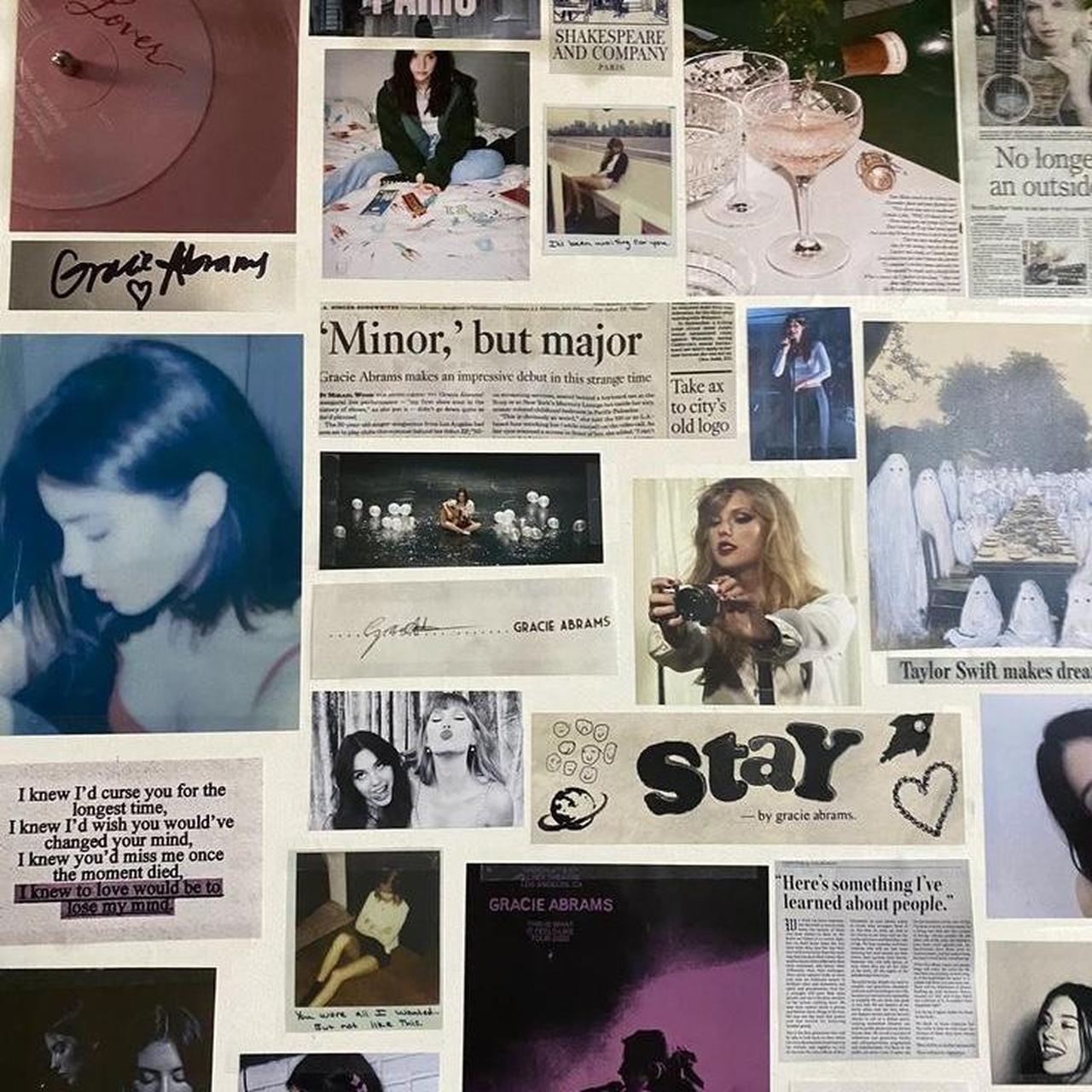 custom gracie abrams and taylor swift wall collage... - Depop