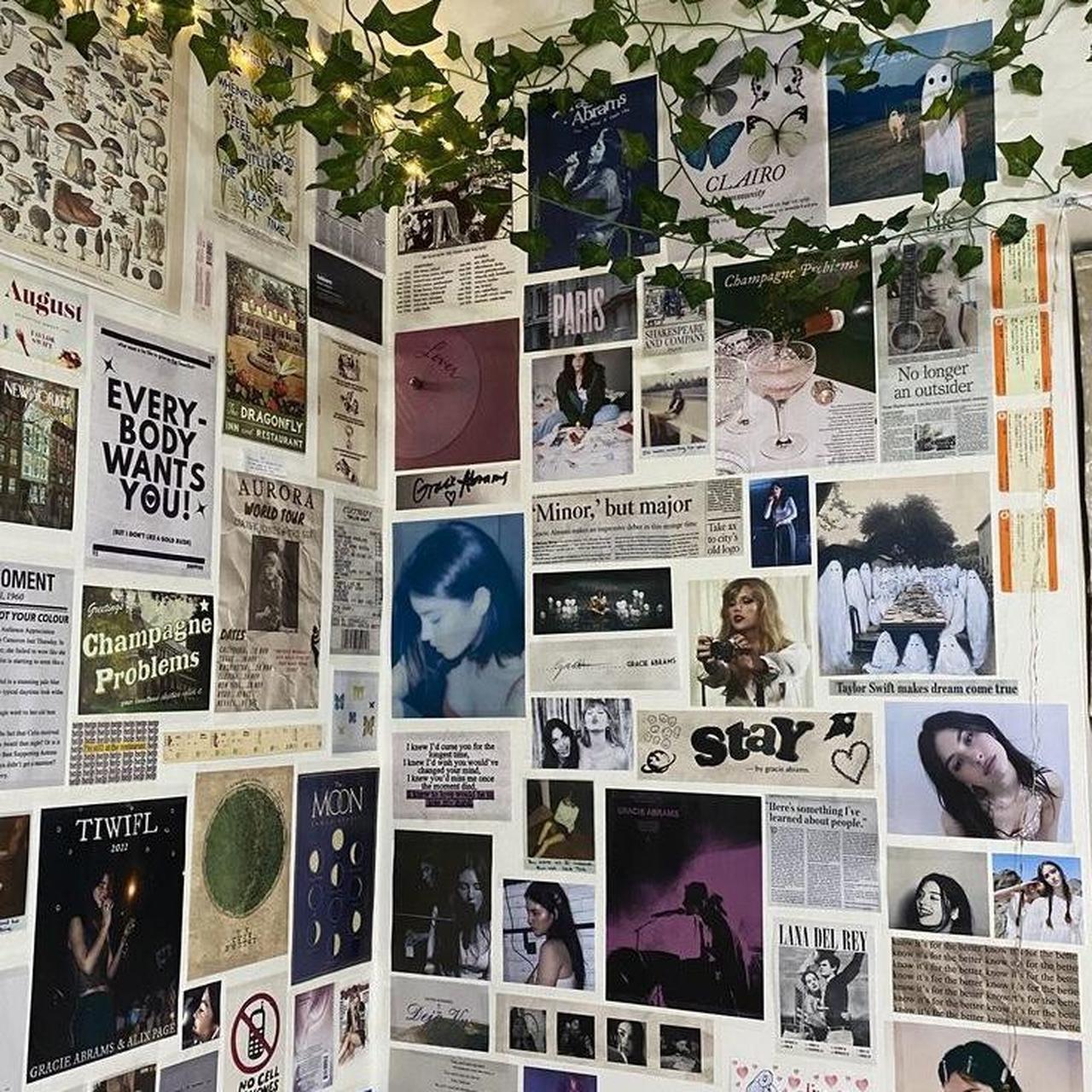 custom gracie abrams and taylor swift wall collage... | Depop