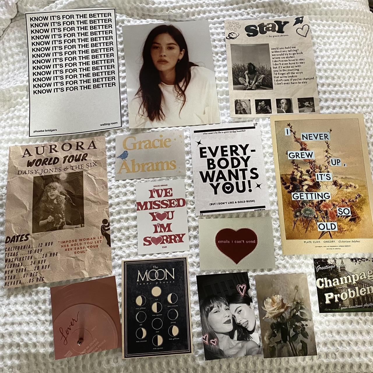 custom gracie abrams and taylor swift wall collage... | Depop