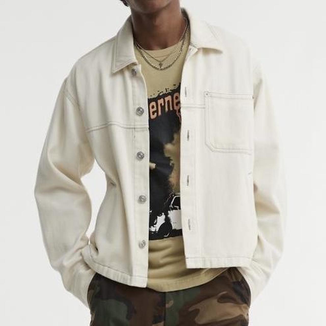 BDG Bristol Twill Work Jacket in Cream from Urban... - Depop