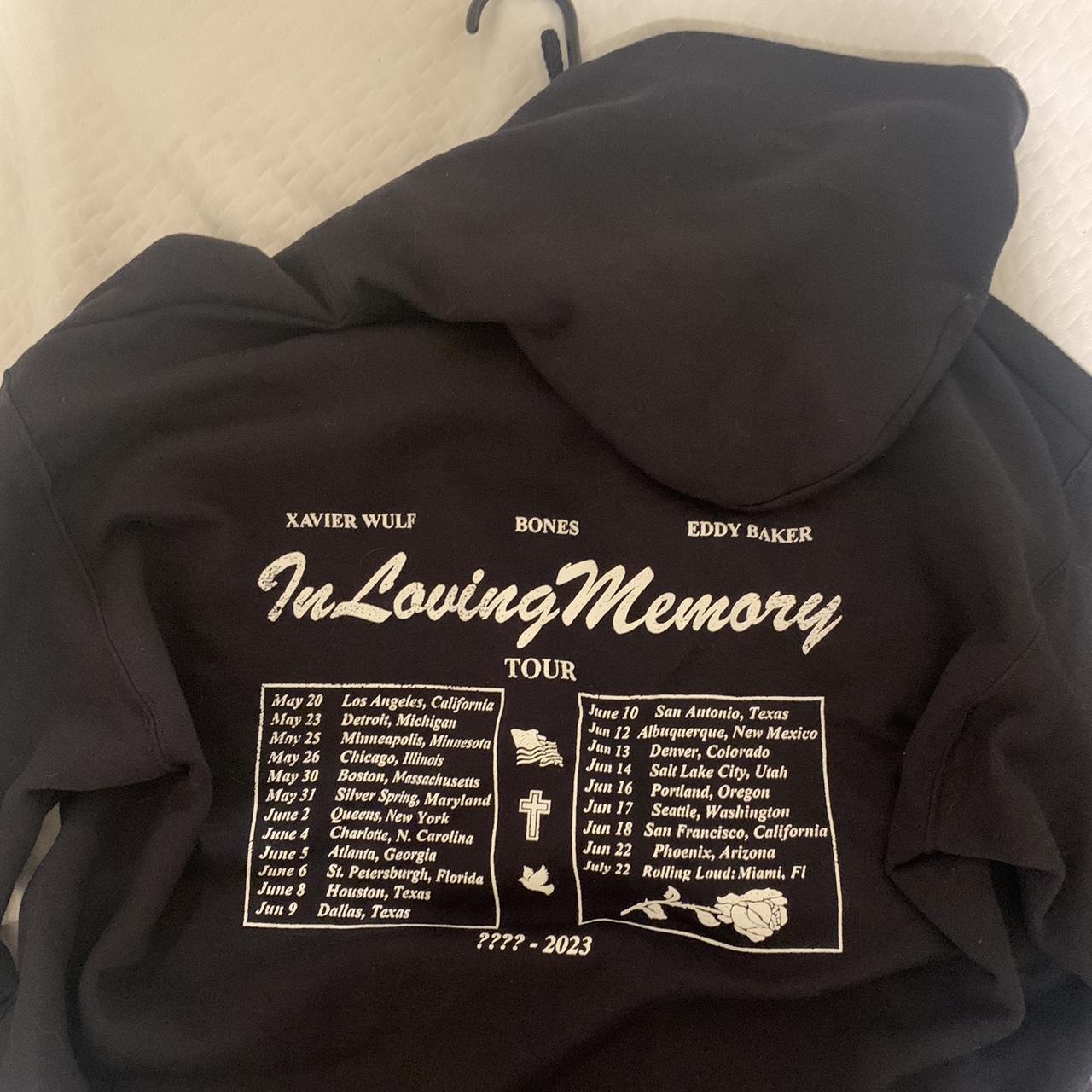 IN LOVING MEMORY TOUR HOODIE WORN ONCE SIZE:... - Depop