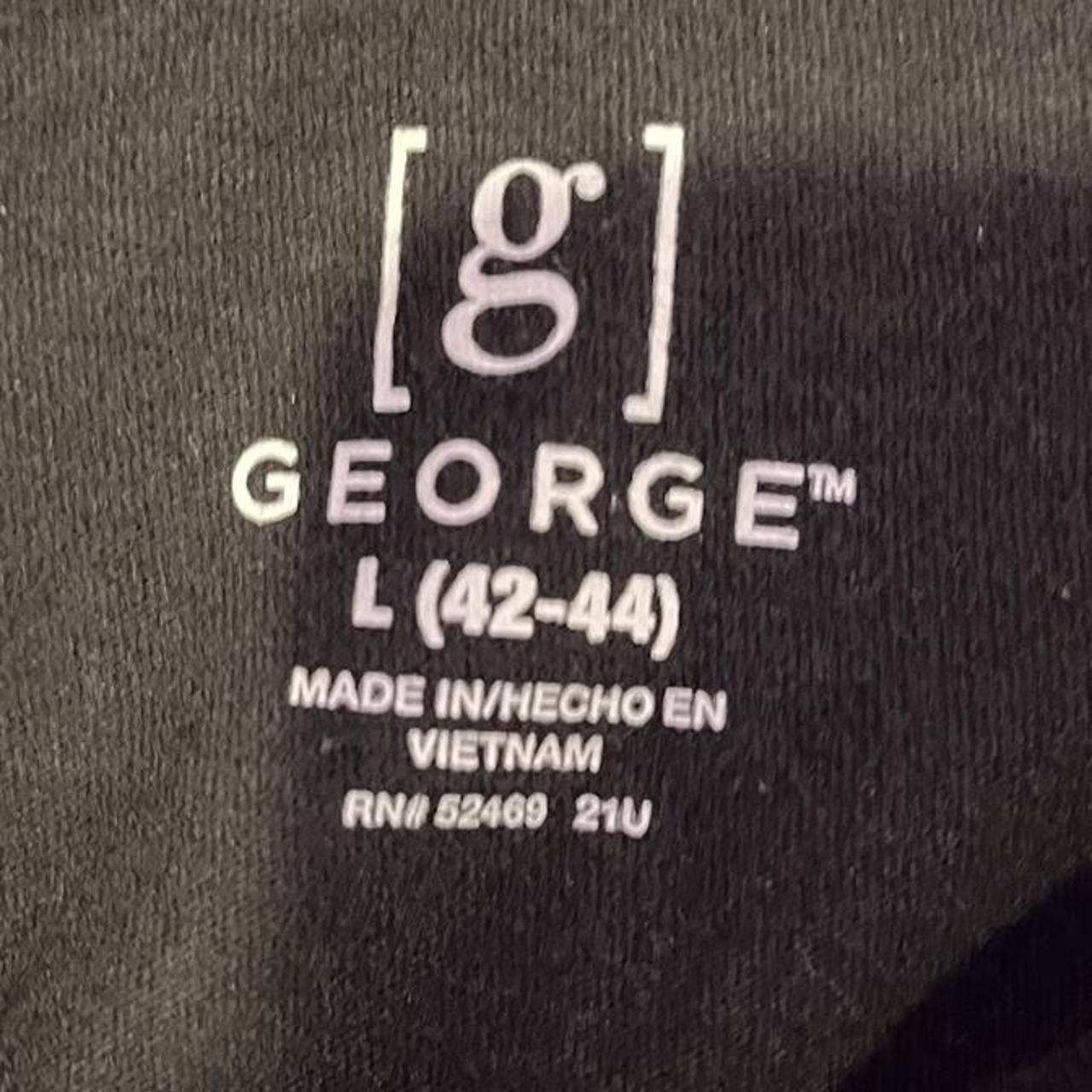 George Mens Plain Black Long Sleeve Shirt Size... - Depop