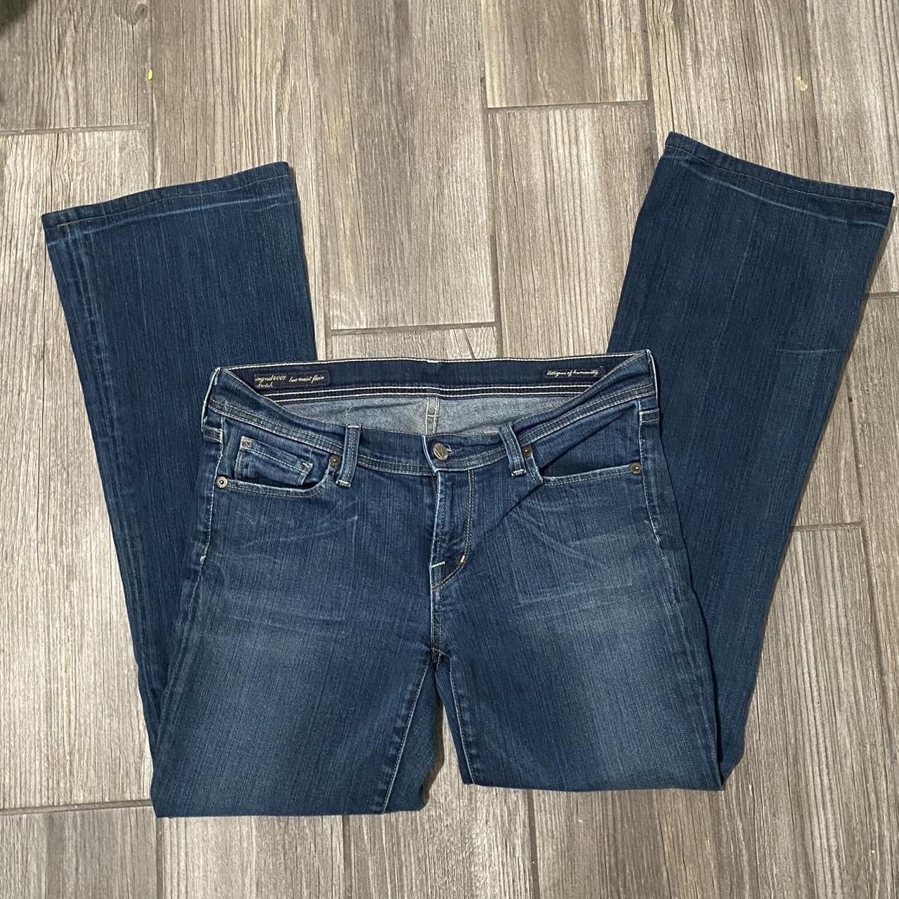 Citizens of Humanity Women's Navy Jeans | Depop