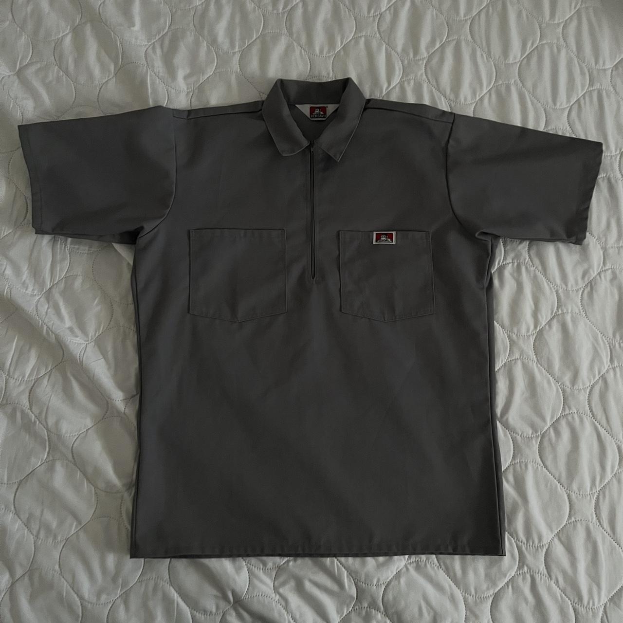 Light grey ben davis half zip close to brand new... - Depop