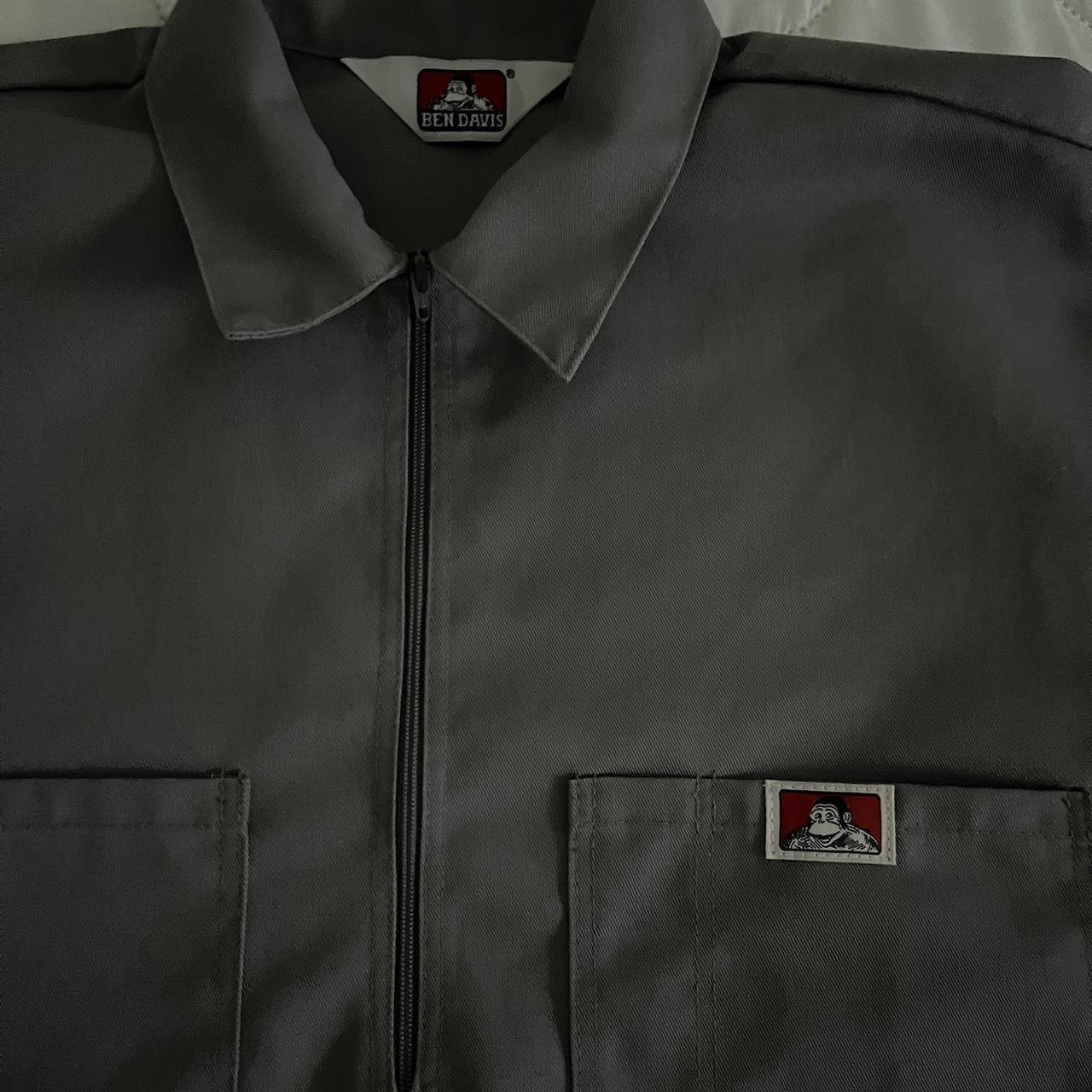 Light grey ben davis half zip close to brand new... - Depop