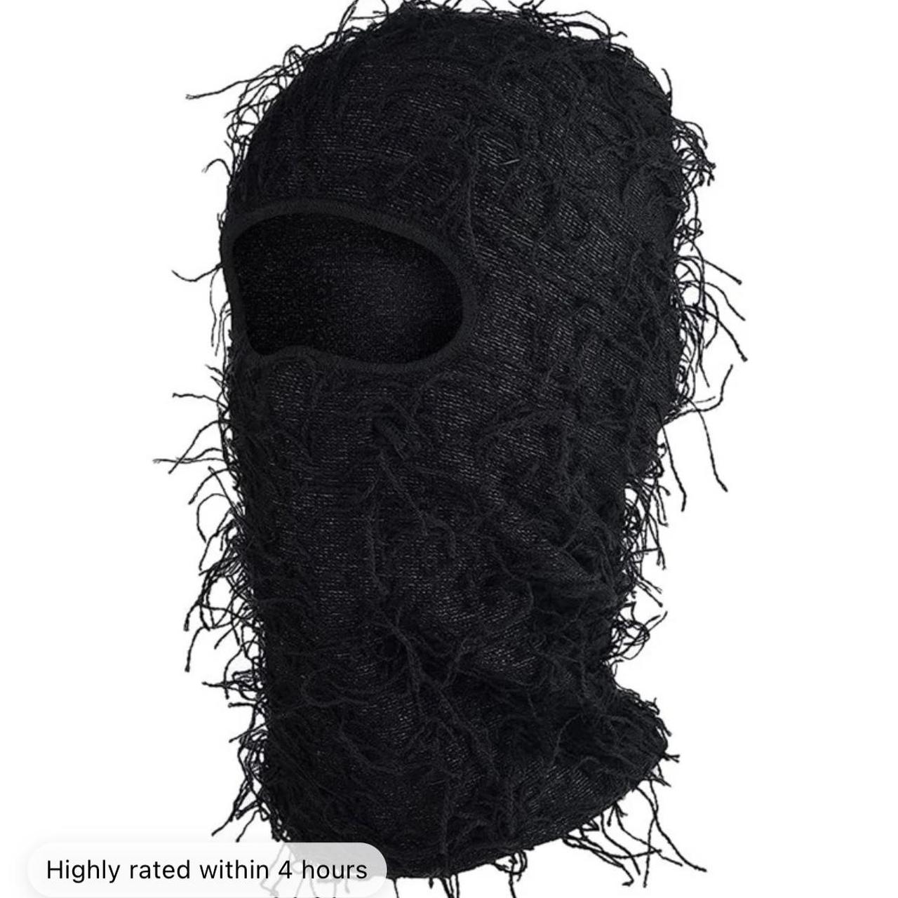Solid Fuzzy Black Balaclava One size fits all* New... - Depop
