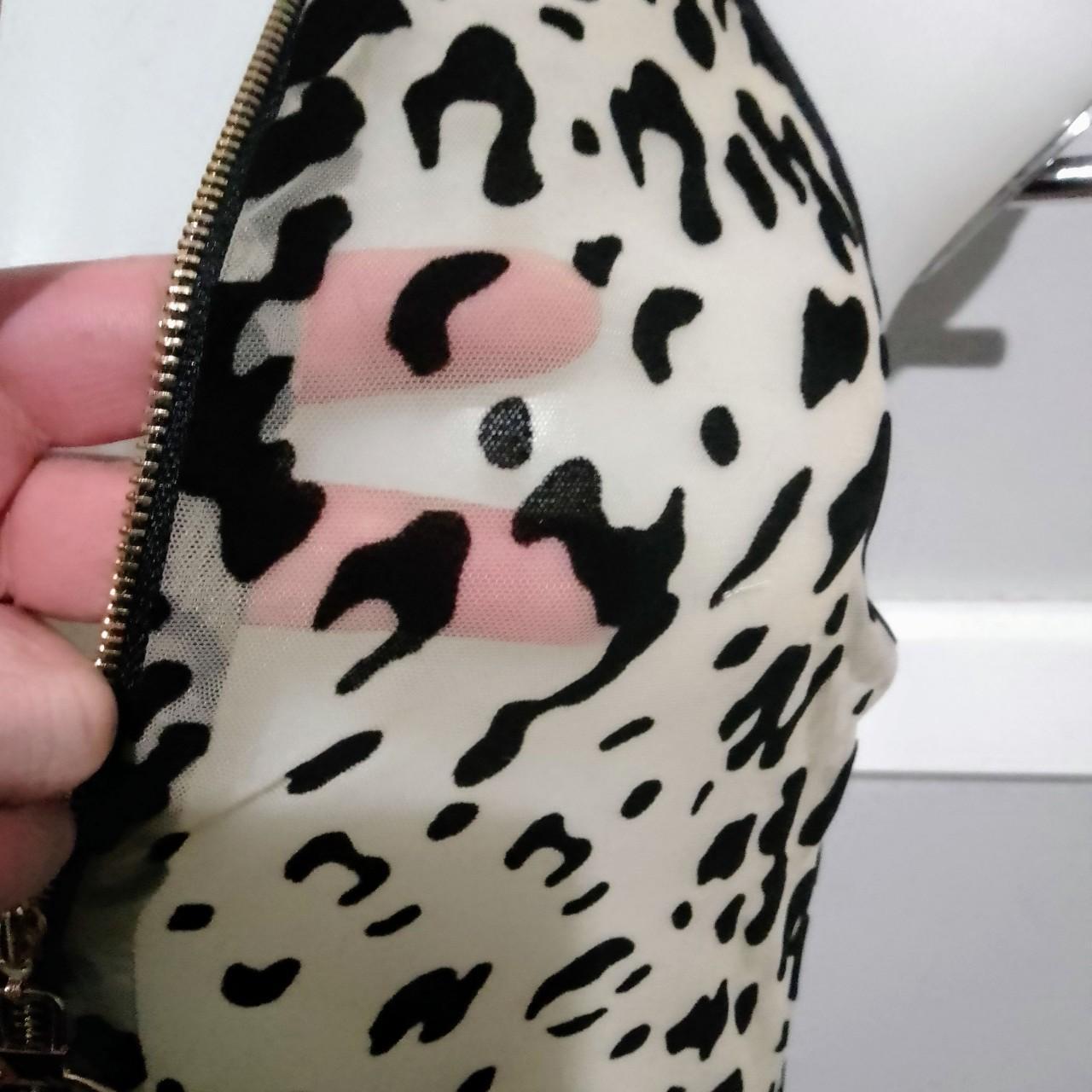 💕 Flocked Cheetah/Leopard Zip-Up Open Back Teddy 🫦... | Depop