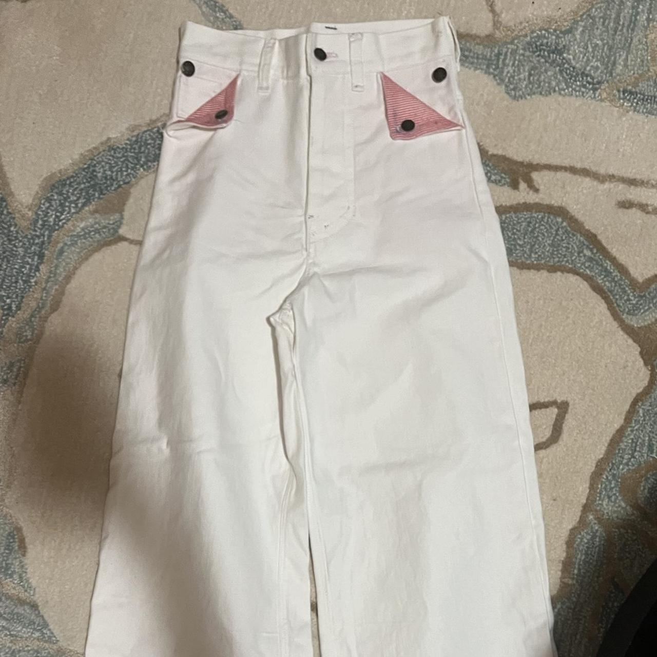 wide leg 12oz selvedge denim with mule pockets fits... - Depop