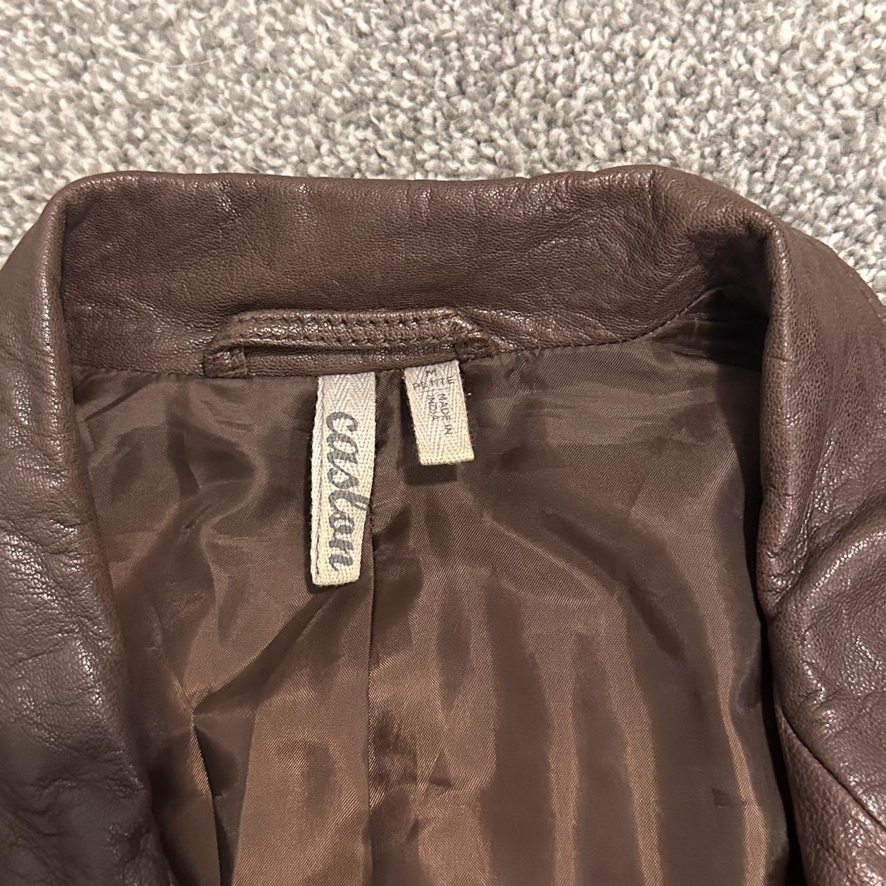 VINTAGE CHOCOLATE BROWN LEATHER JACKET !!! 🤎 SIZE... - Depop