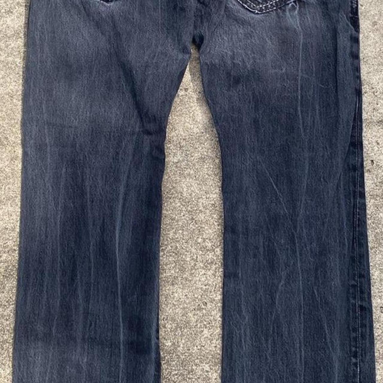 Black on Black Rock Revivals Jeans Size 34 in... - Depop