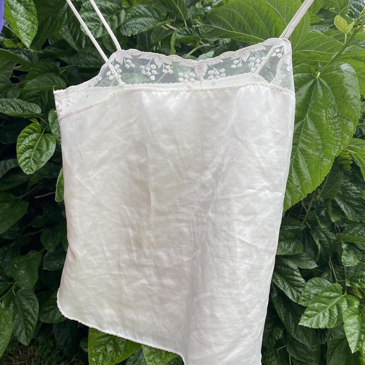 Gorgeous Vintage French 1980s White Lace Camisole Depop