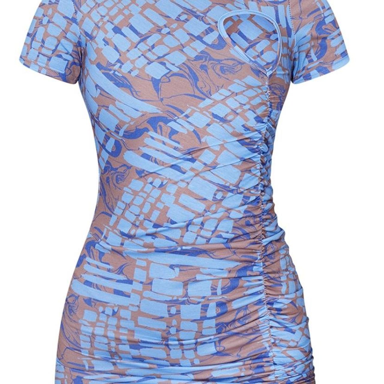 Pretty little thing blue dress Size 12 too small... - Depop