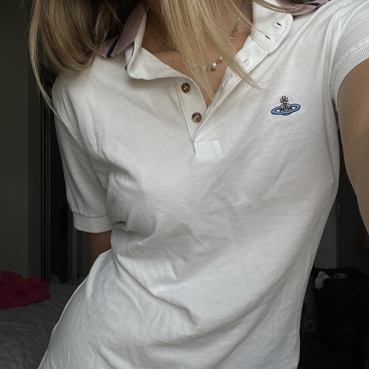 Vivienne Westwood Women's White Polo-shirts | Depop