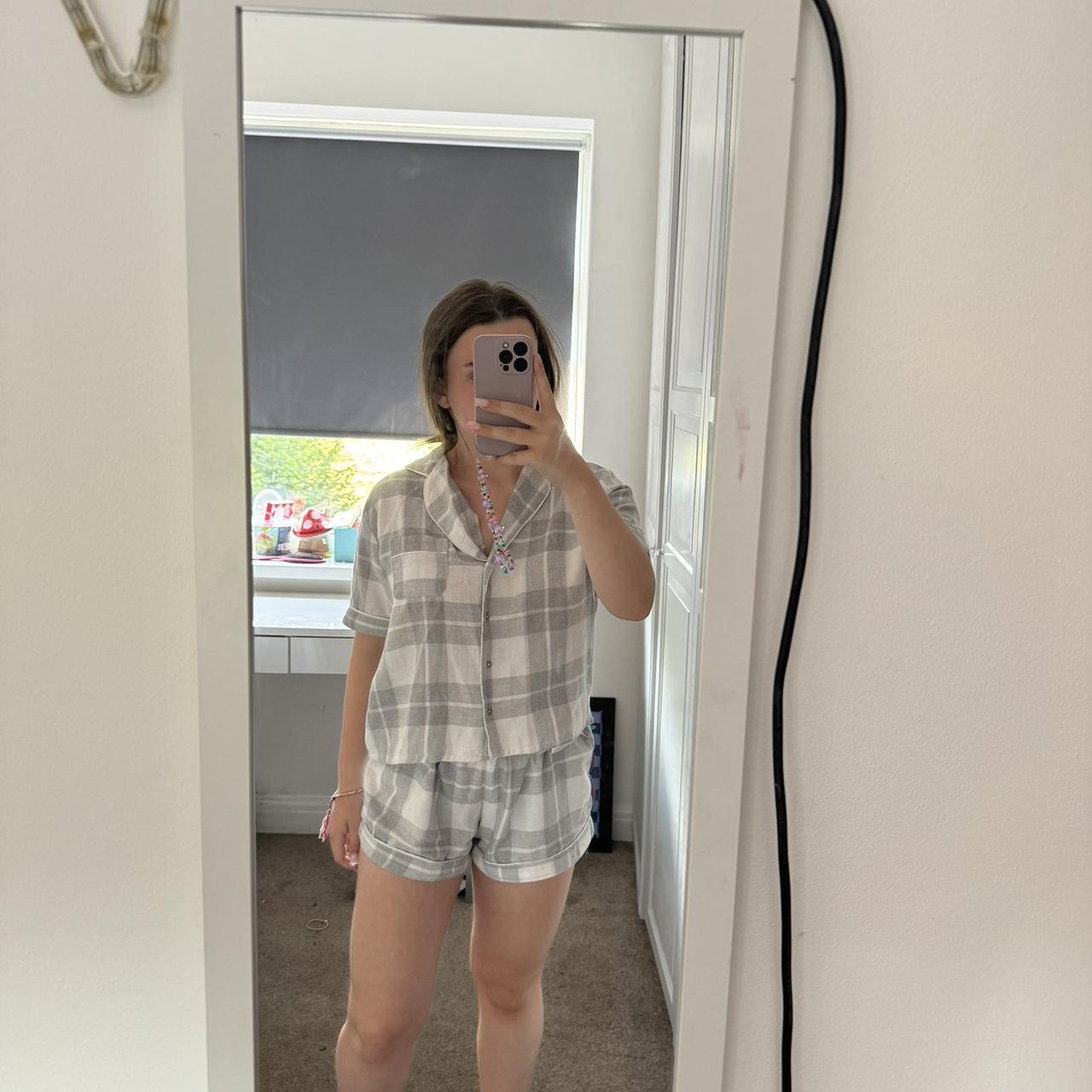 Grey Primark pyjamas size medium - Depop