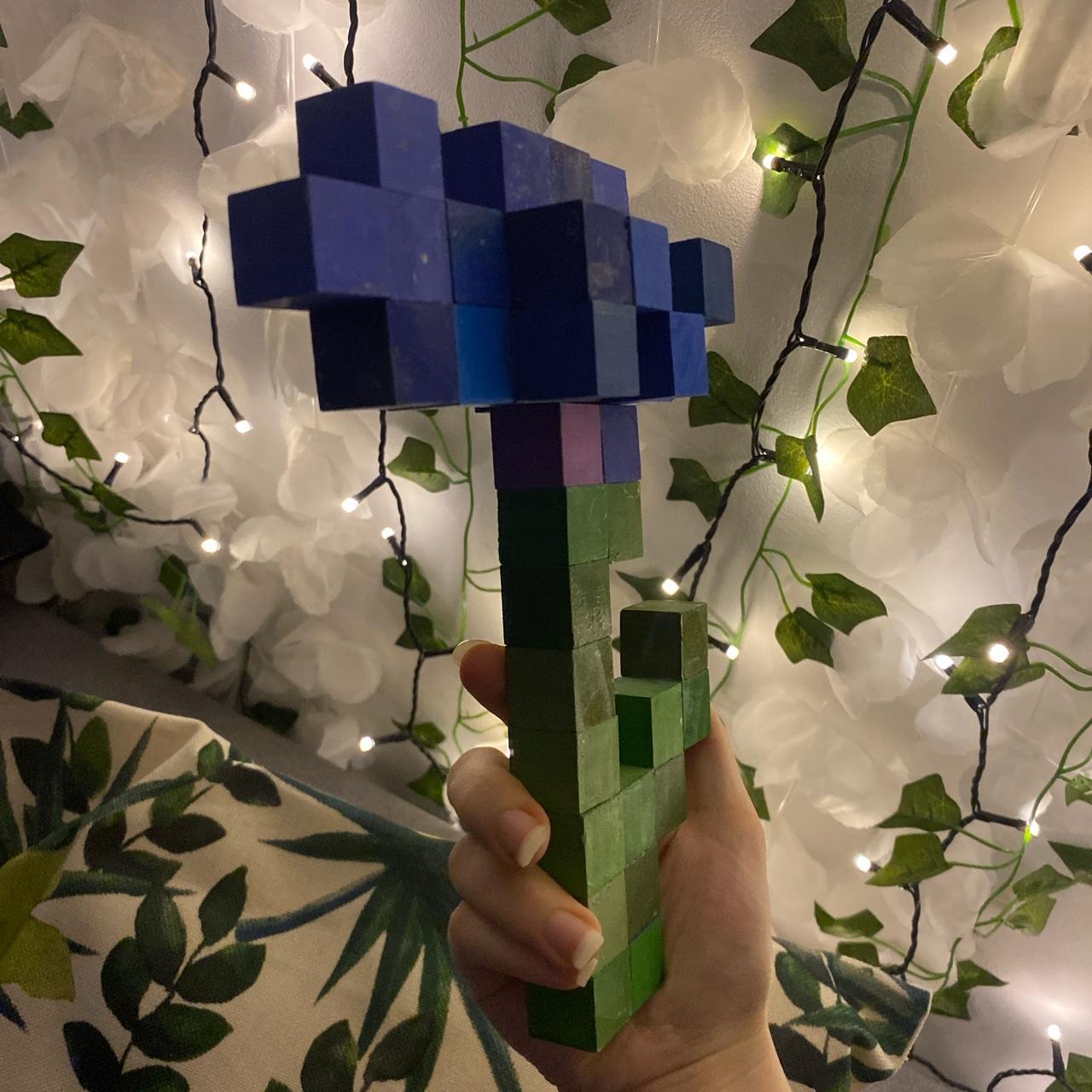 3d Minecraft wooden diy flower. handmade and hand... - Depop