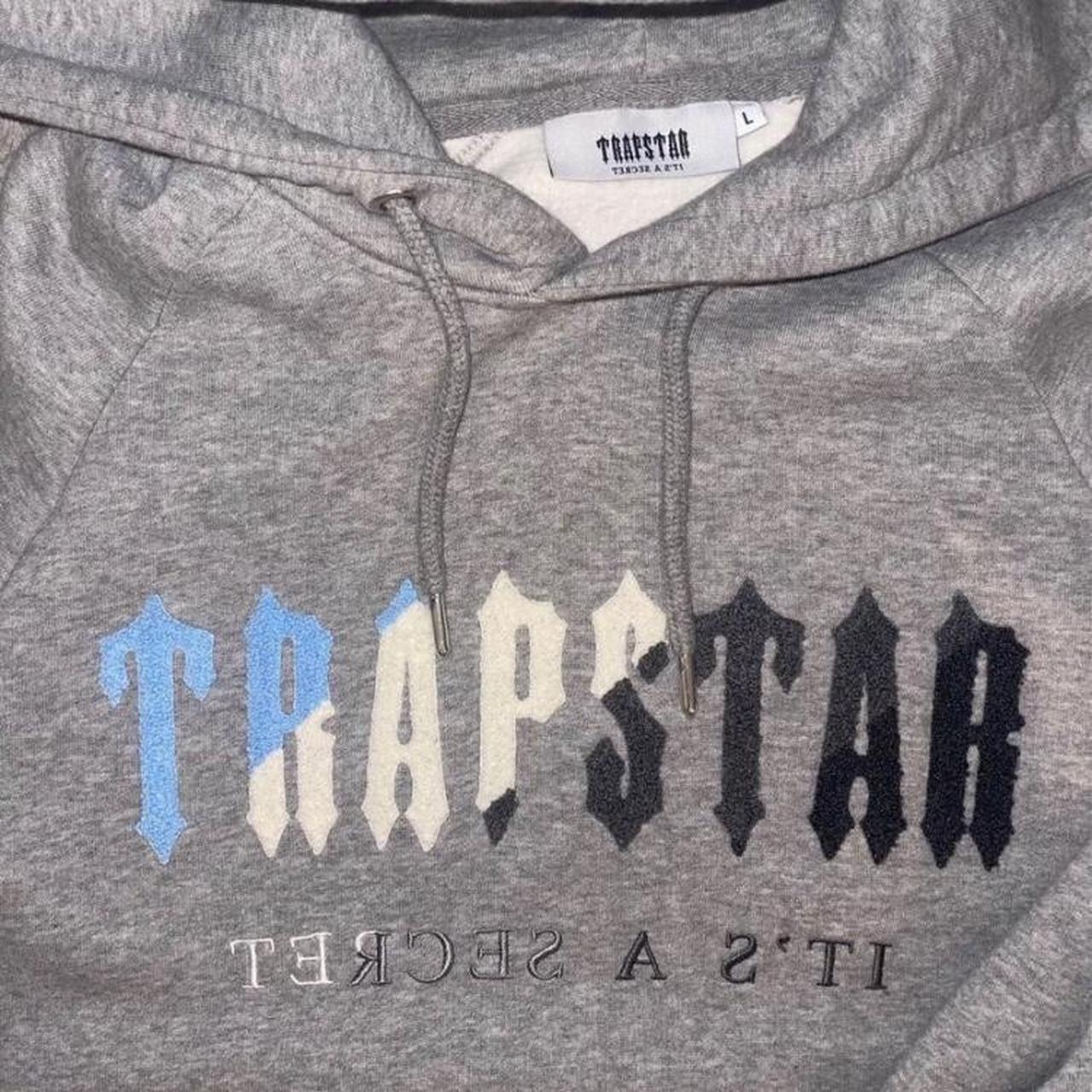 Trapstar Chenille Decoded Hooded Tracksuit- Grey... - Depop