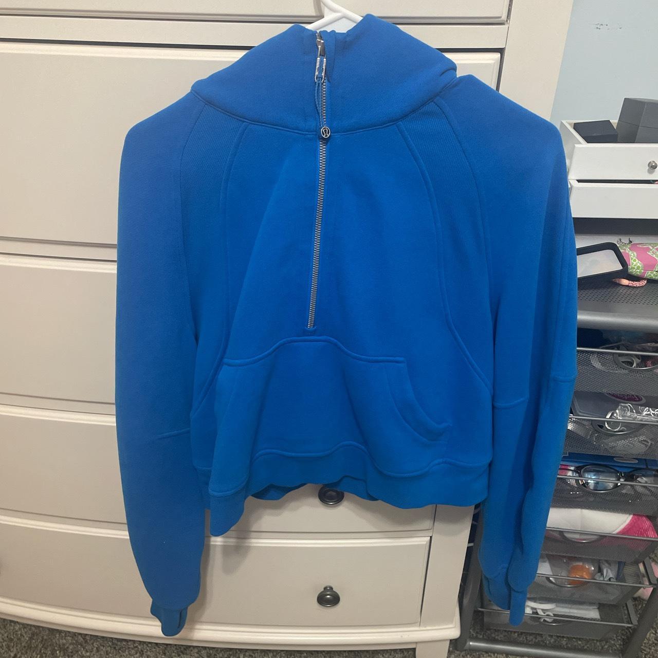 Xs/s lululemon poolside blue scuba hoodie! Never... - Depop