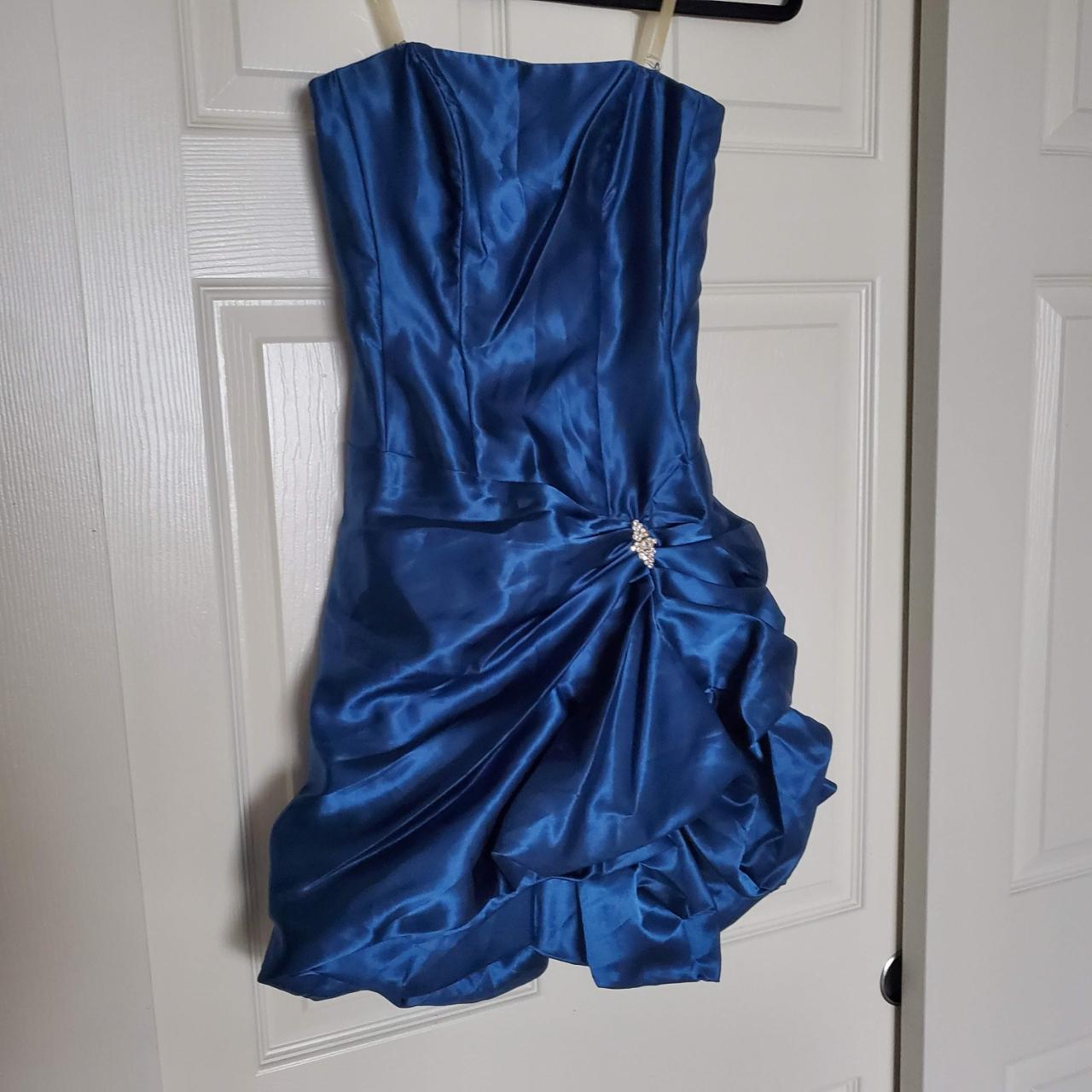 Stunning electric blue mini prom dress/homecoming... - Depop