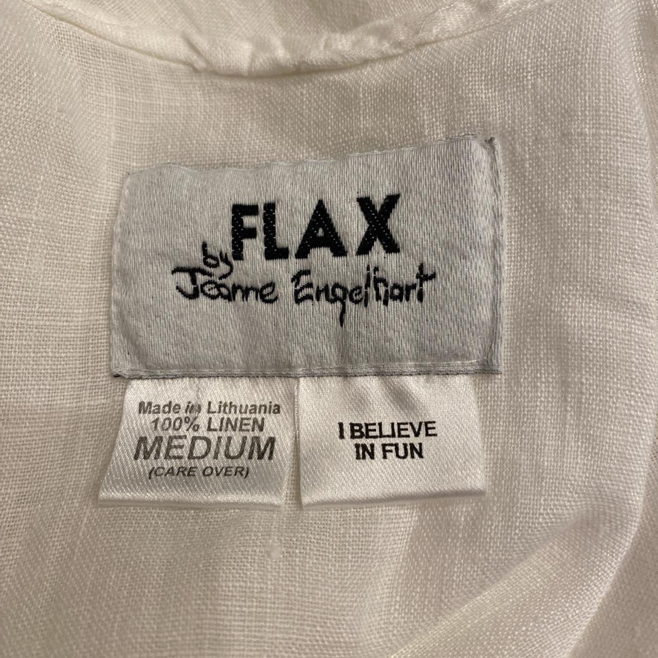 Flax by Jeanne Engelhart White Linen Maxi Dress 21”... - Depop