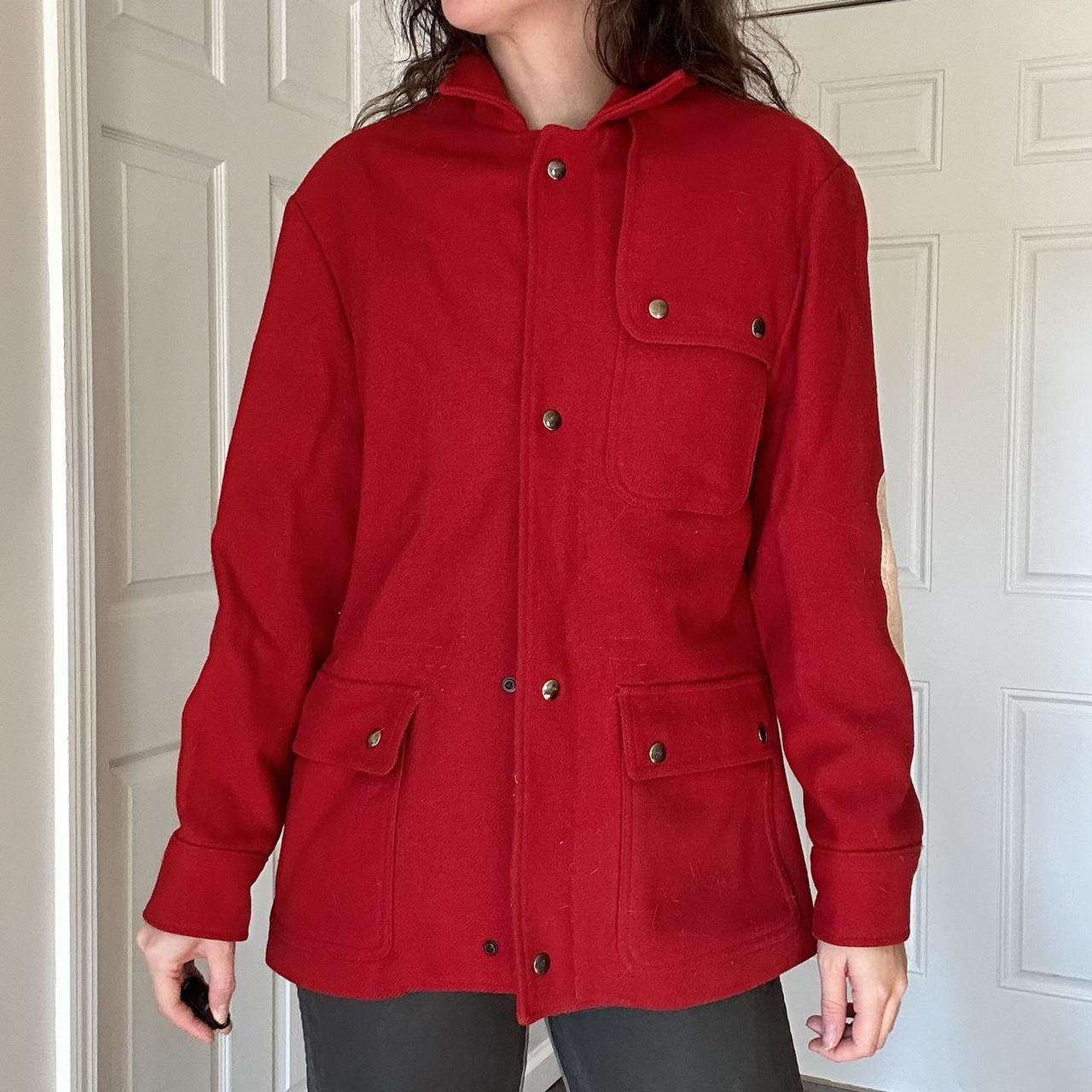 Vintage 70s 80s Lobo by Pendleton Red Wool Zip... - Depop