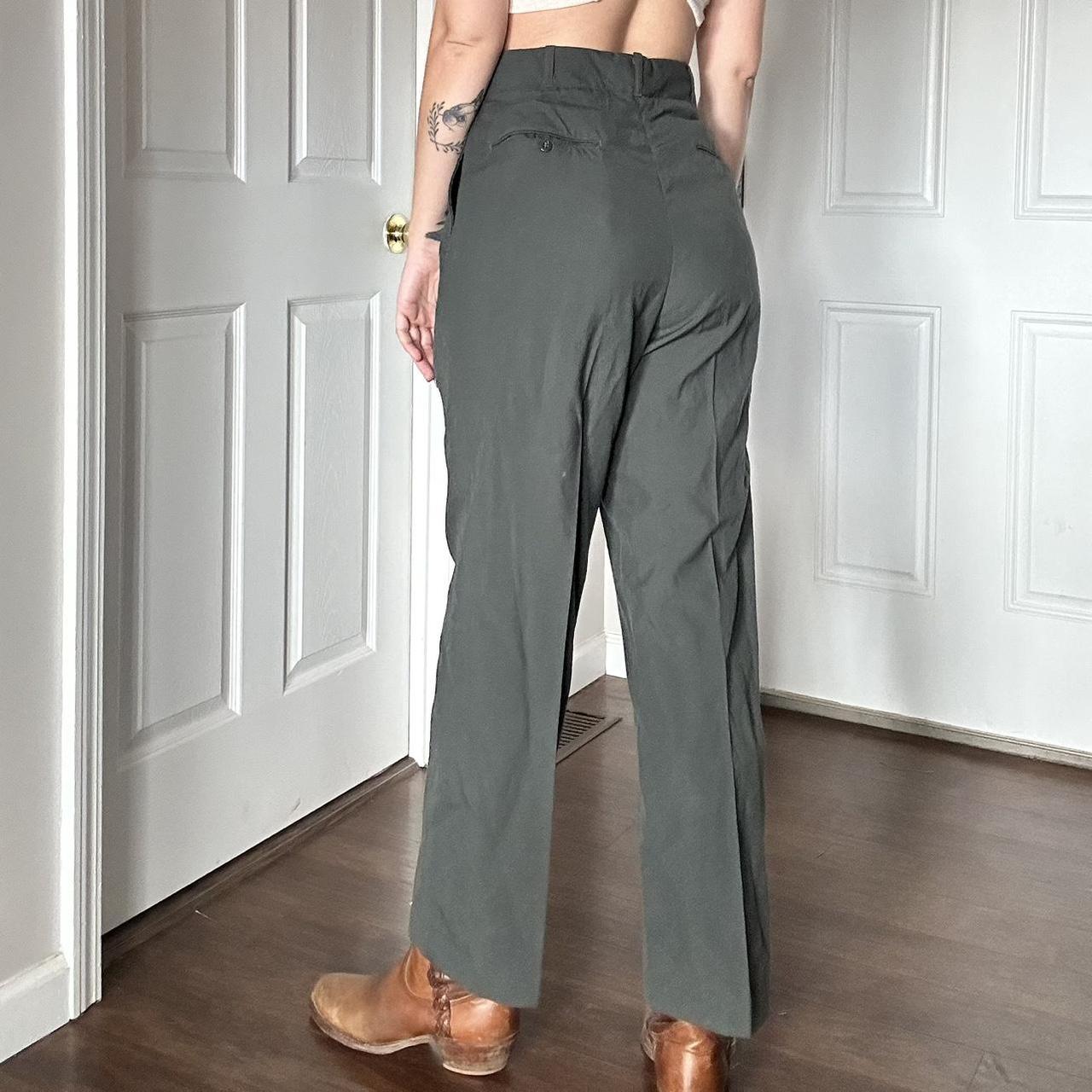 Vintage High Rise Military Trousers Clasp and... - Depop