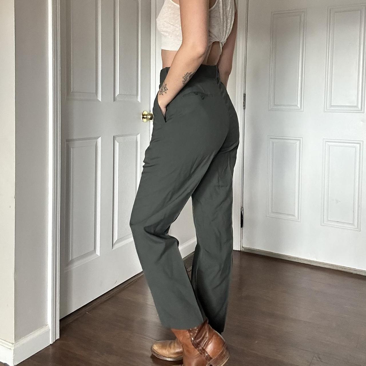 Vintage High Rise Military Trousers Clasp and... - Depop