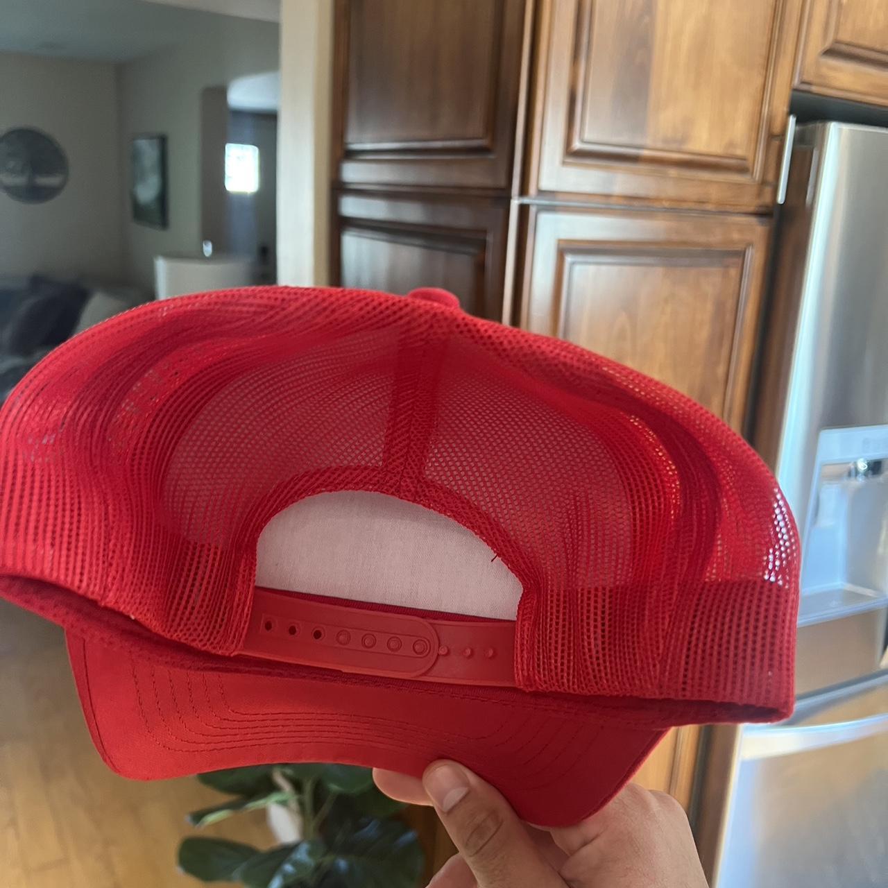 red bass pro shops hat adjustable sizing worn maybe... - Depop