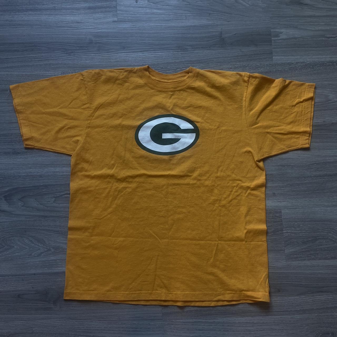 yellow NFL green bay packers t-shirt size large... - Depop