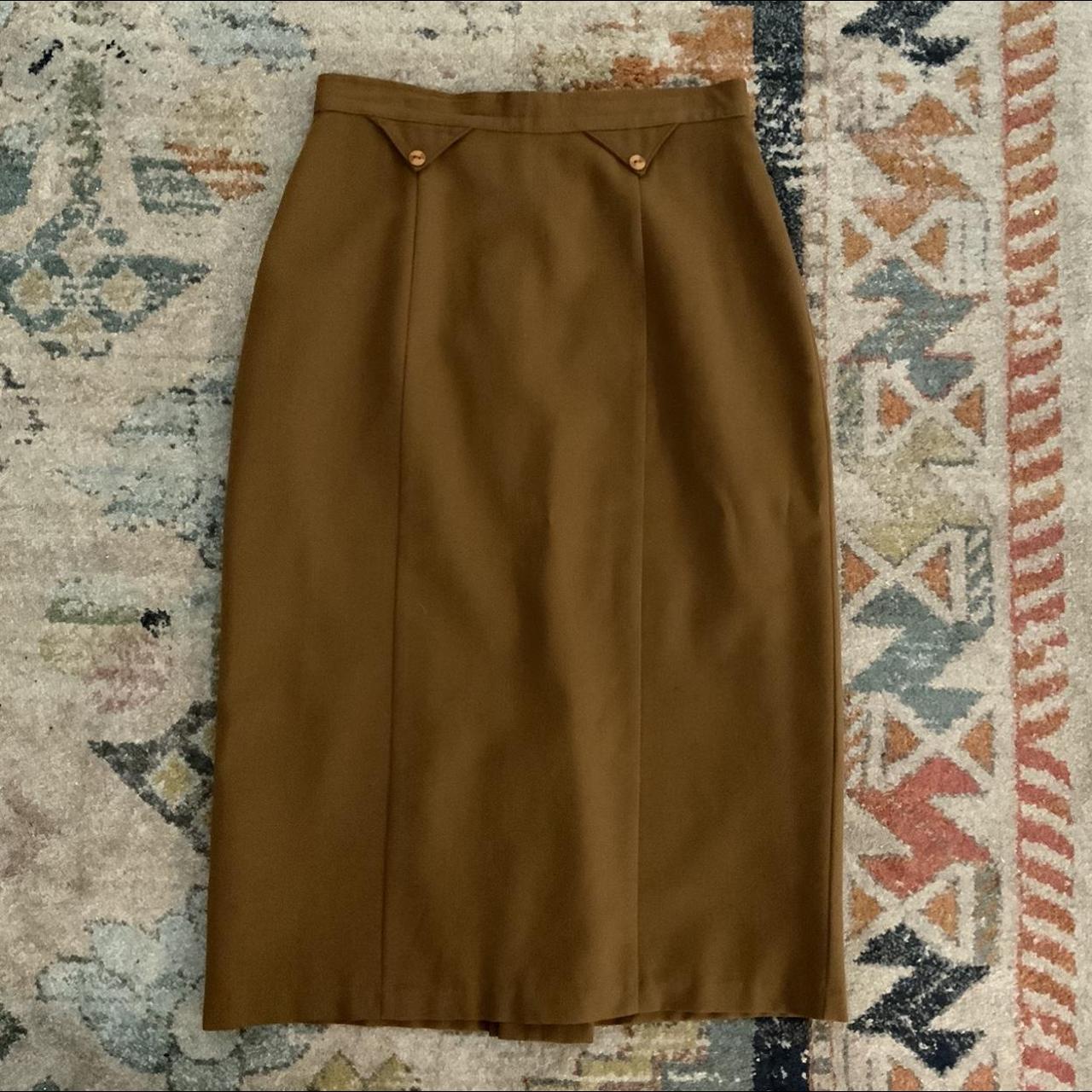 Vintage brown pencil skirt 🐻 Beautiful made in... - Depop
