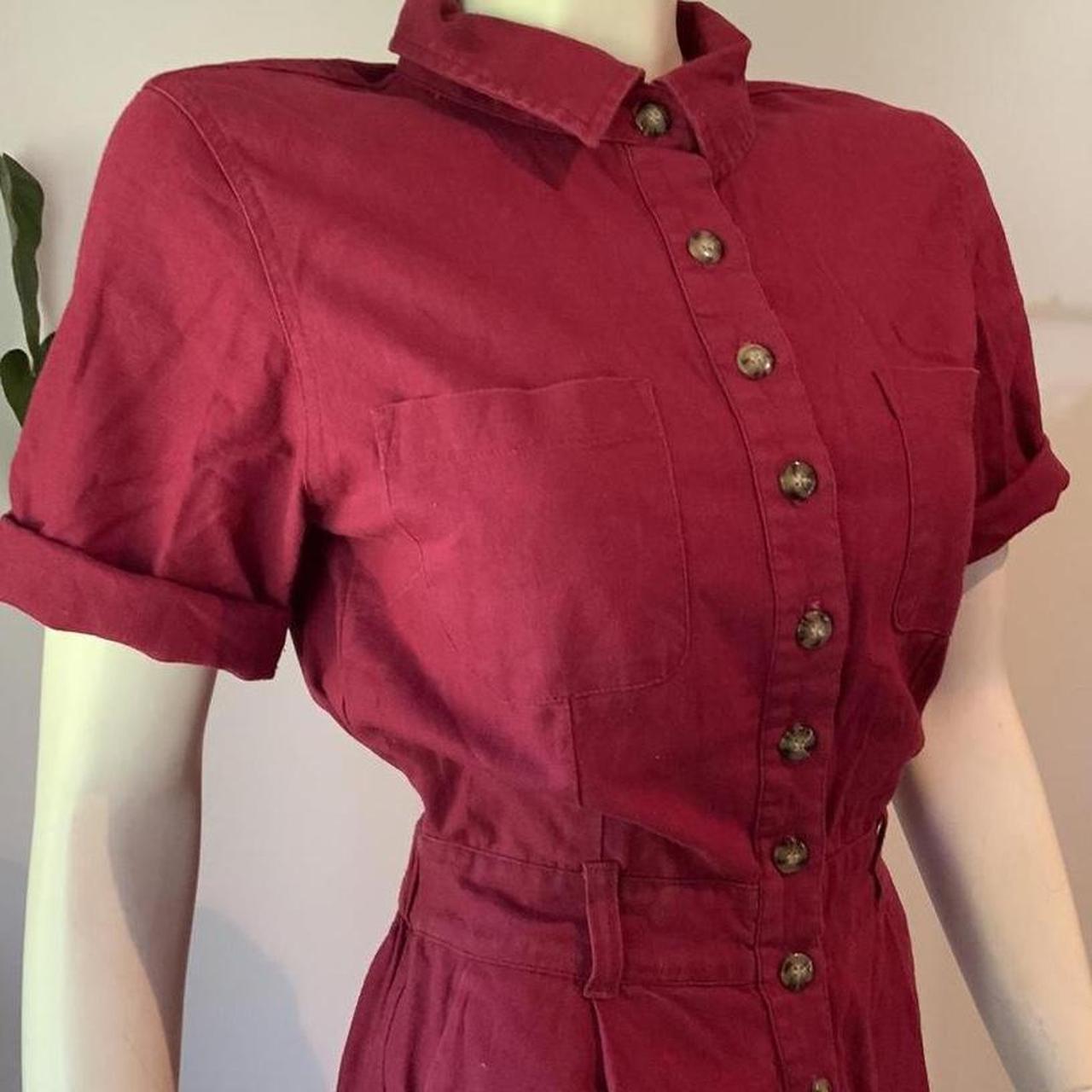 Cherry red boiler suit 🍒 Fabric is a thick cotton... - Depop
