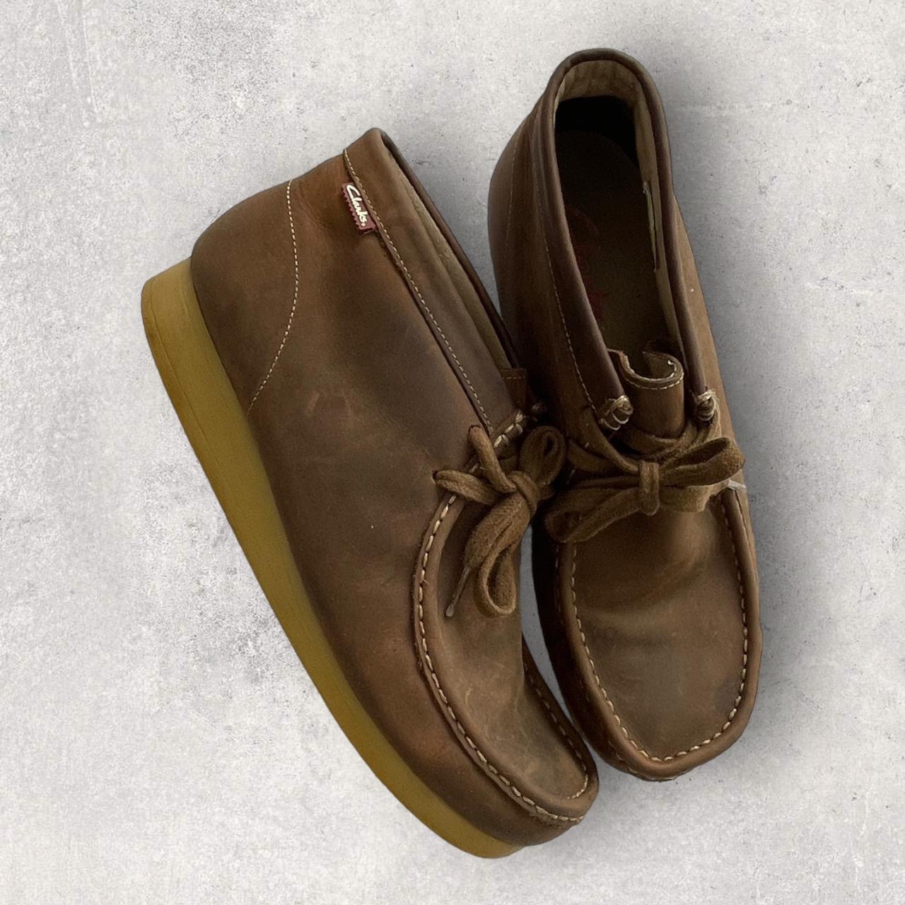 Vintage Mocha Brown Clarks Wallaby Shoes Size... - Depop