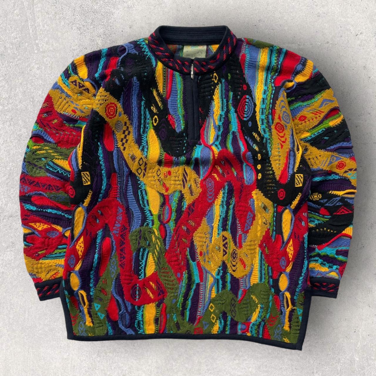 Vintage Multicolor Coogi Sweater 90s Size Medium... - Depop