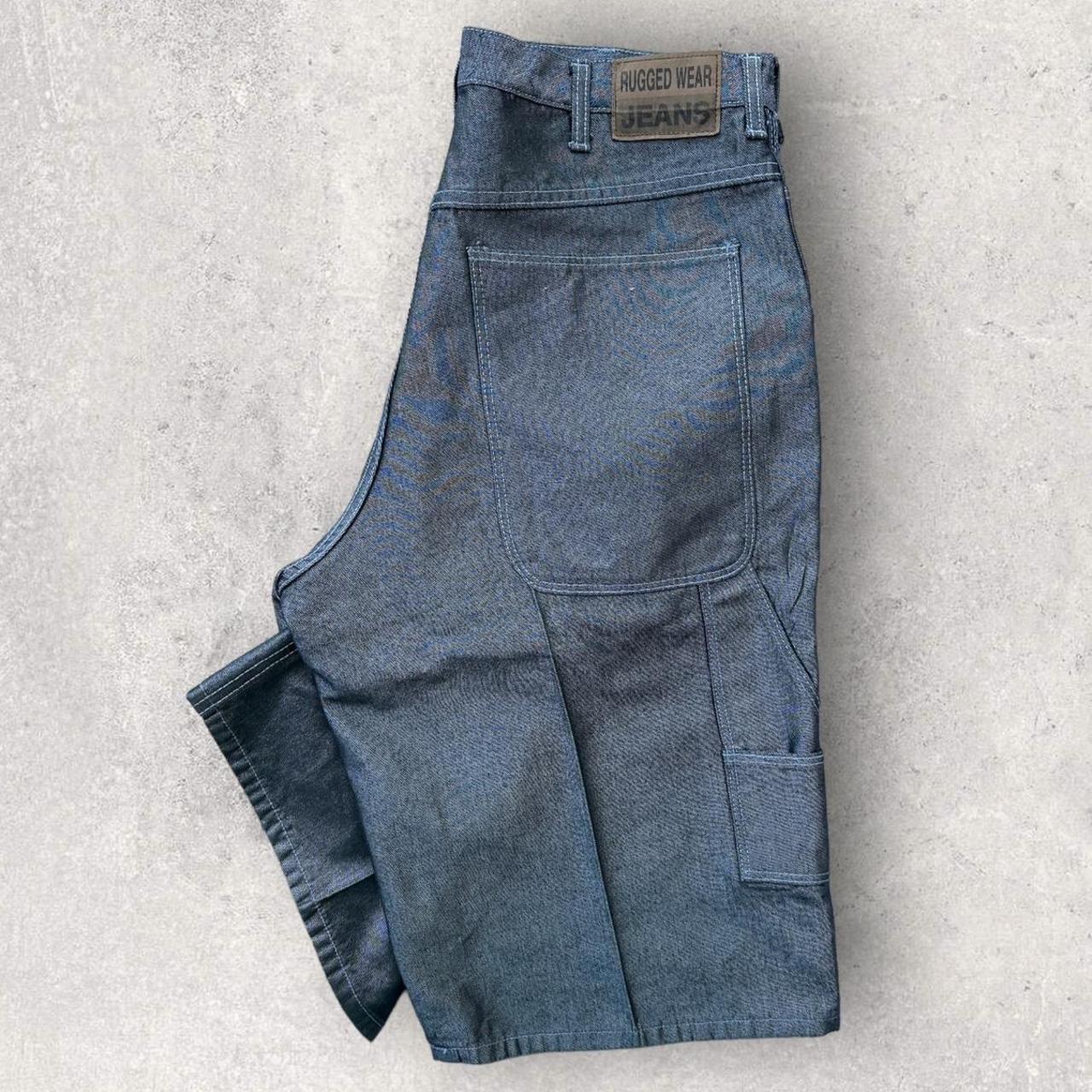 Vintage Rugged Wear Metallic Rave Baggy Y2K Skater... - Depop