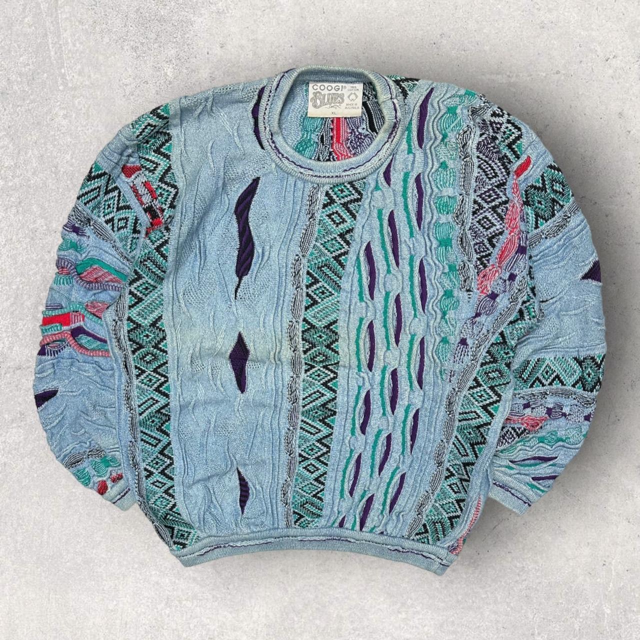 Vintage Coogi Sweater Biggie Smalls Style 90s... - Depop