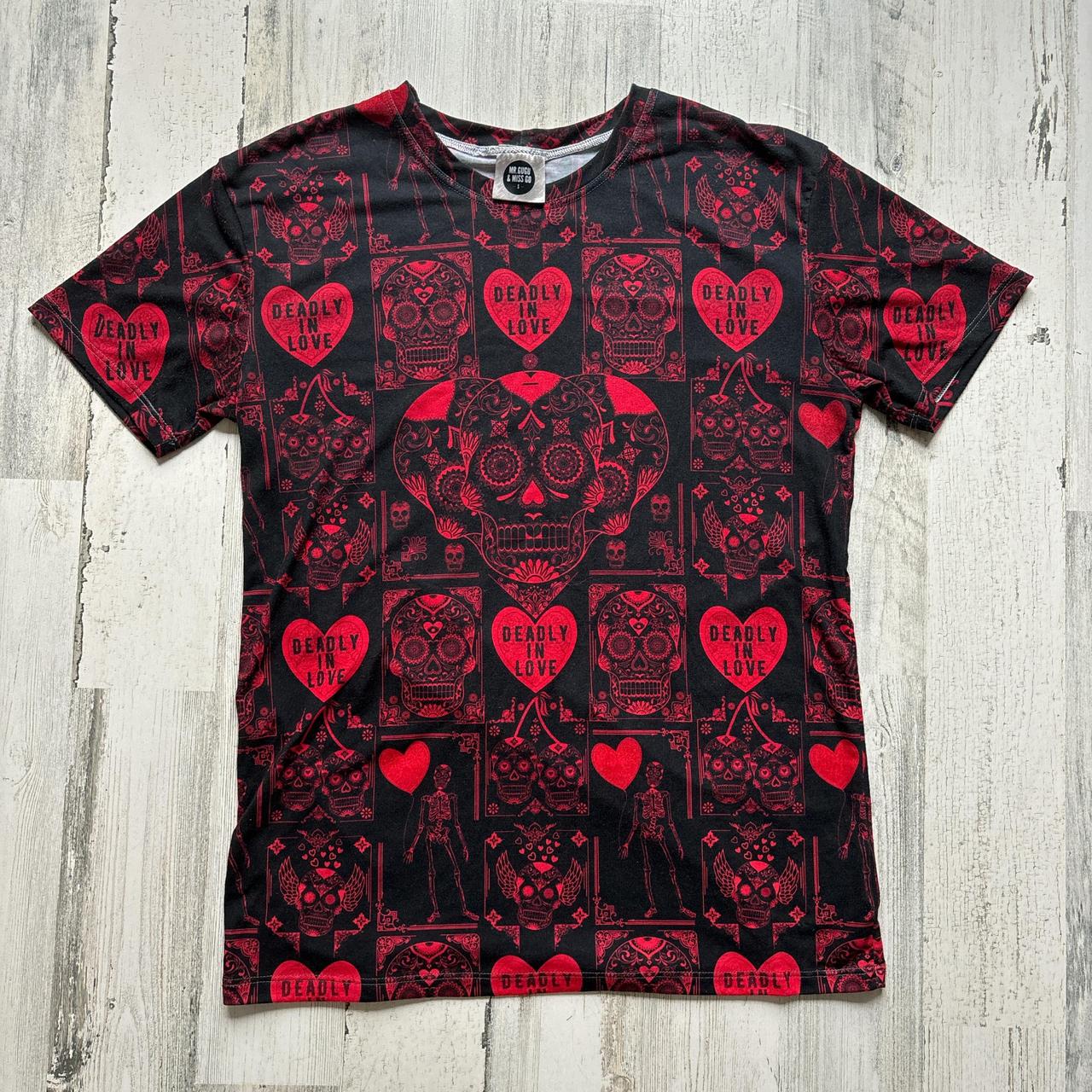 ♥️ black and red alt t shirt ♥️ - gothic/grunge... - Depop