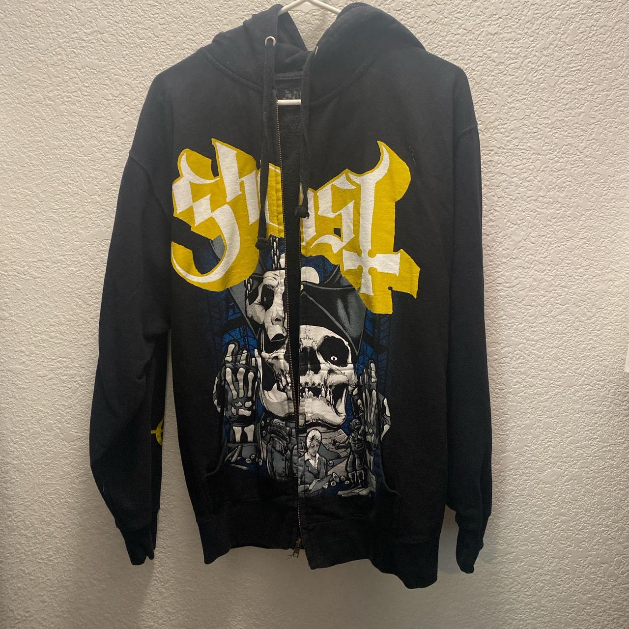 ghost jacket with hood zipper doesnt work - Depop
