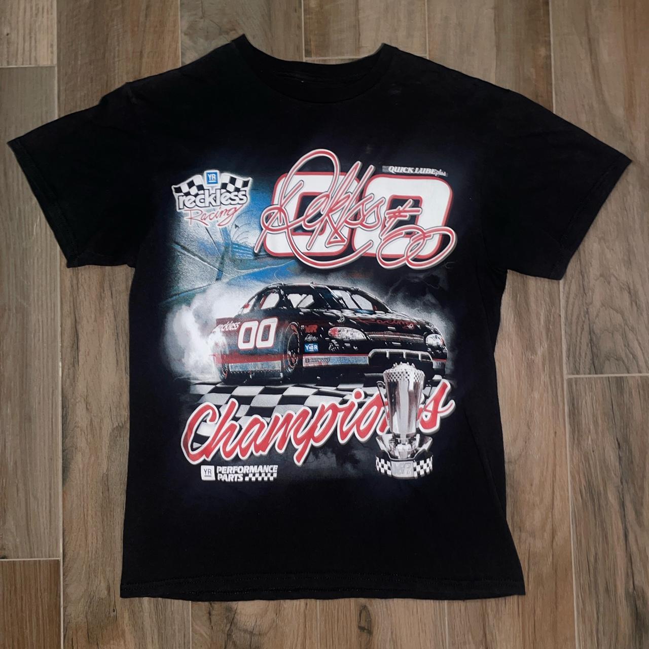 Race car graphic t-shirt - Depop