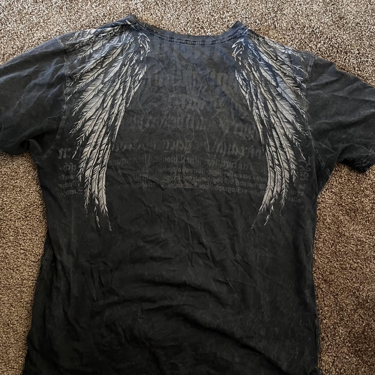 Hella distressed affliction shirt TAGS:signiture... - Depop