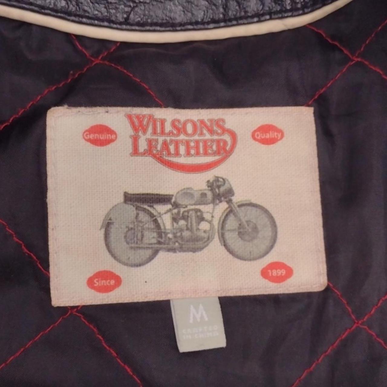 Wilsons Leather Motorcycle Racing Moto Jacket Medium - Depop