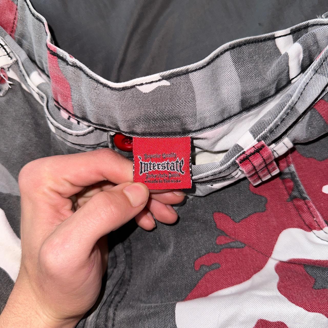 SUPER RARE INTERSTATE CARGO JORTS SUPER COOL RED... - Depop