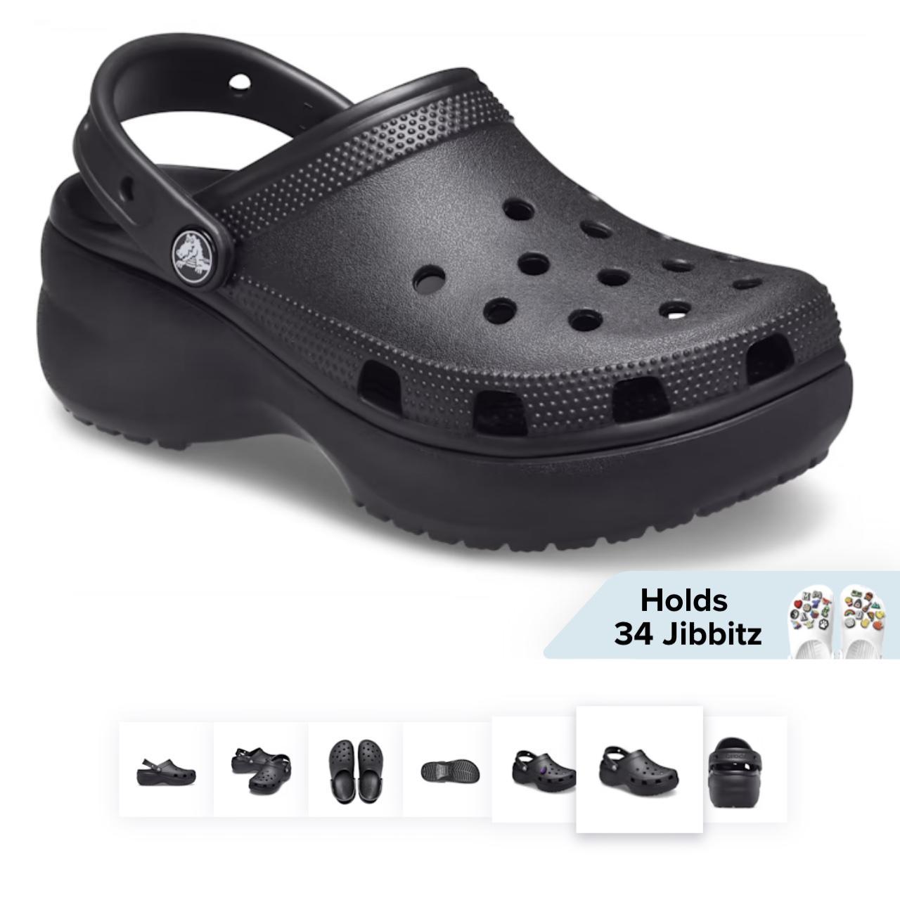 BLACK CROCS Brand new. Too small for me US size... - Depop