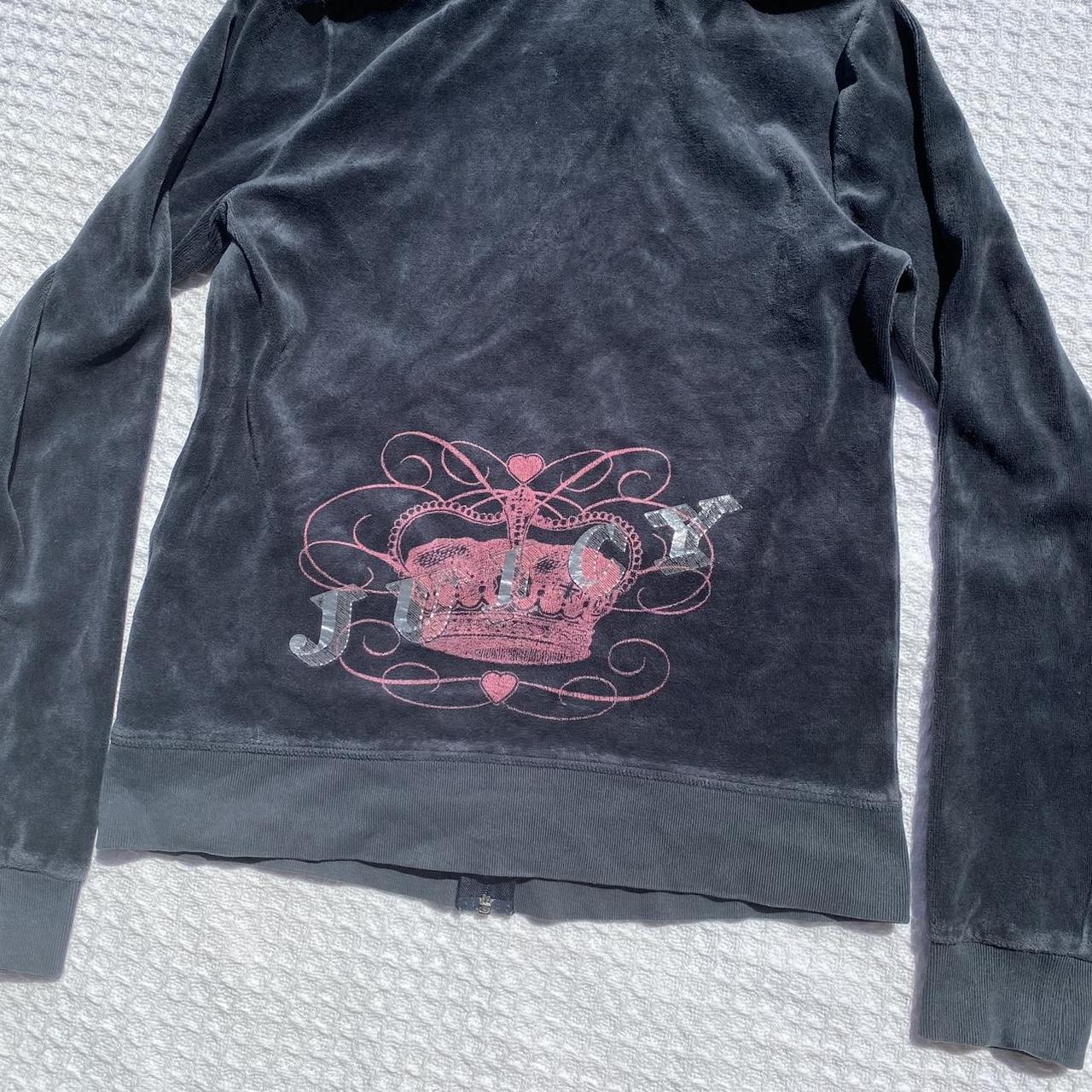 Juicy Couture Black Velour Tracksuit Jacket Size... - Depop