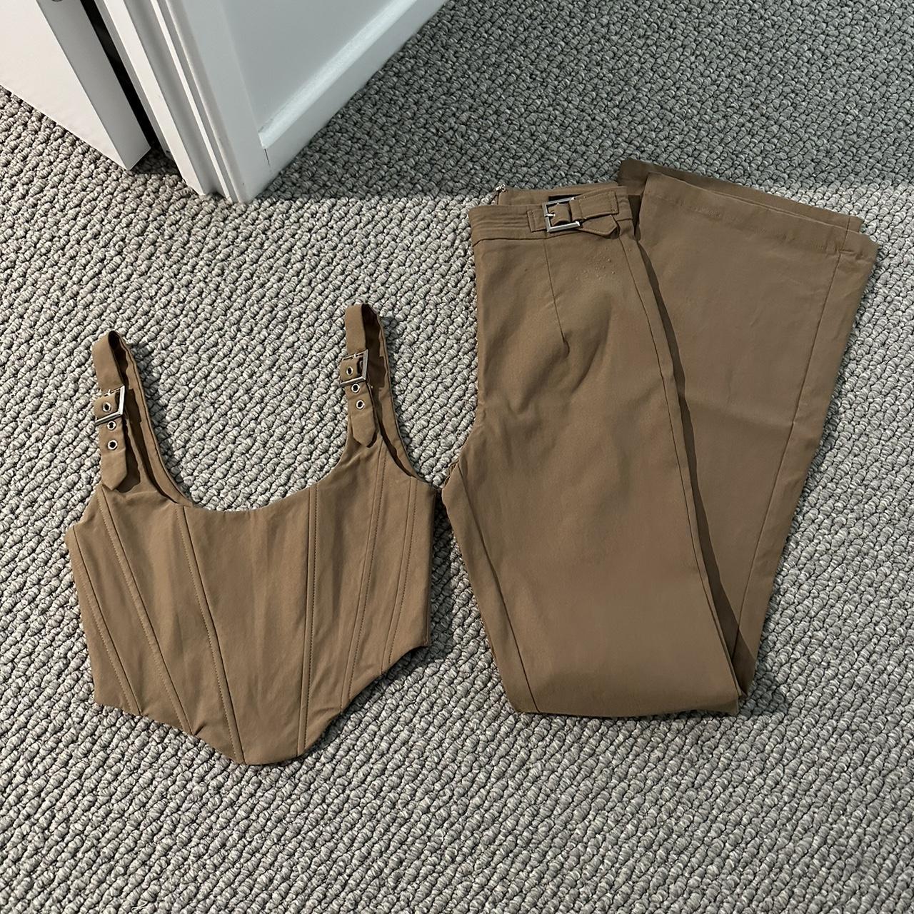 White fox set beige - worn once Top size xs, pants... - Depop