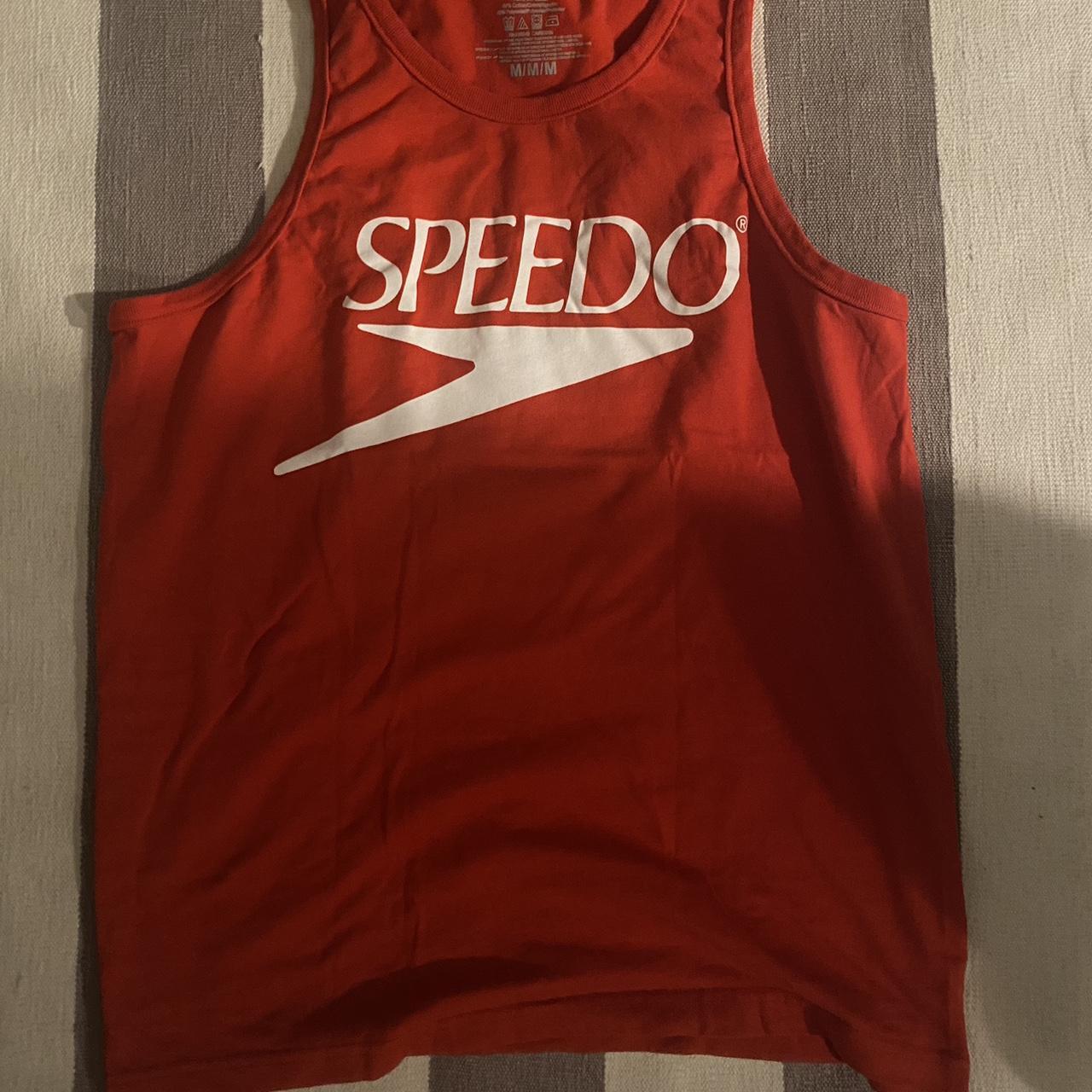 Medium Red Speedo Tank Top bought from dicks... - Depop