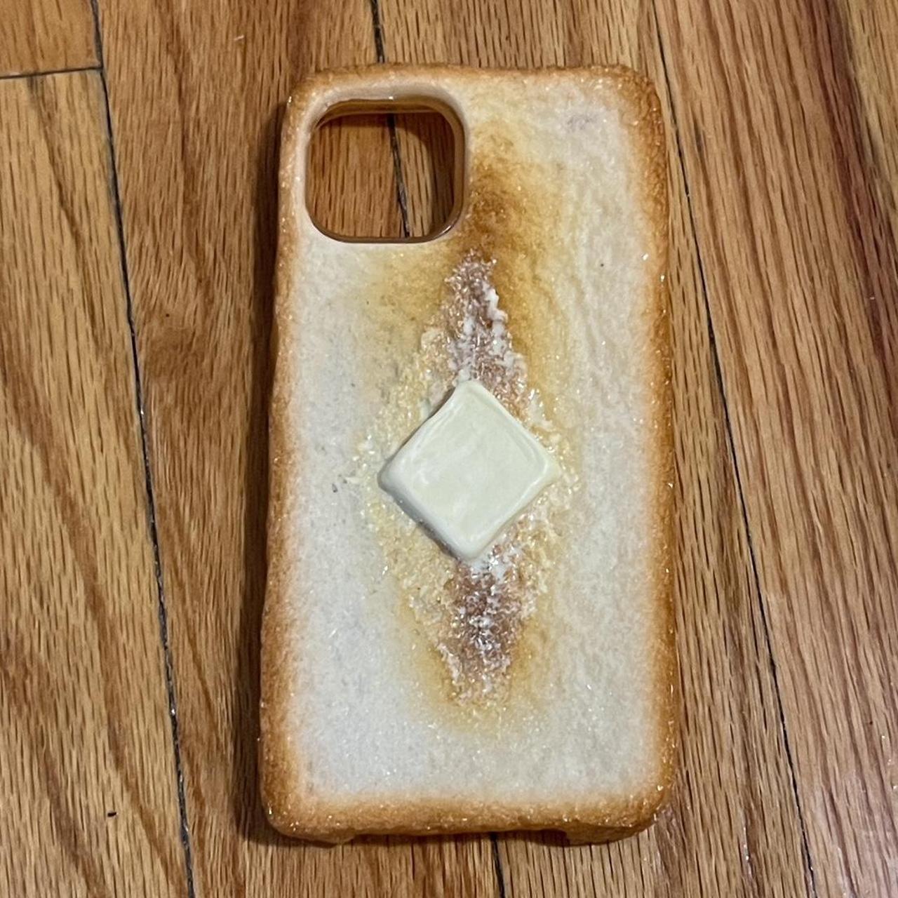 Toast with butter iPhone 13 phone case, never used.... - Depop