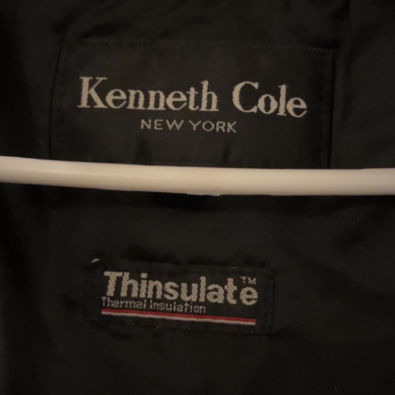 Black Kenneth Cole leather bomber jacket with... | Depop