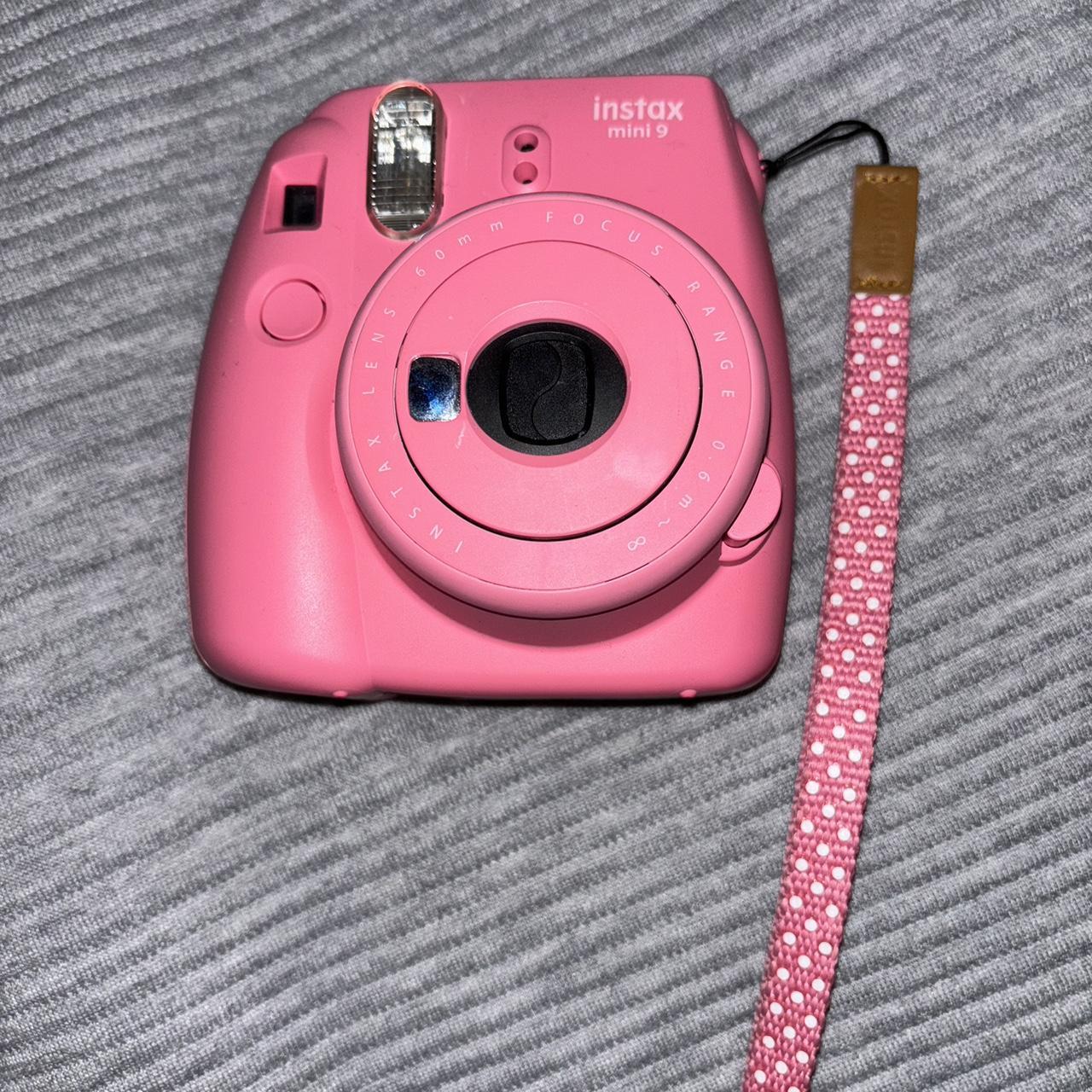 Pink Instax camera Has been used - Depop